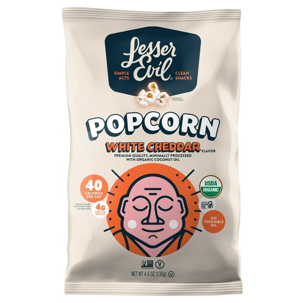 LesserEvil Organic "No Cheese" Cheesiness Popcorn, 5 Oz. - Walmart ...