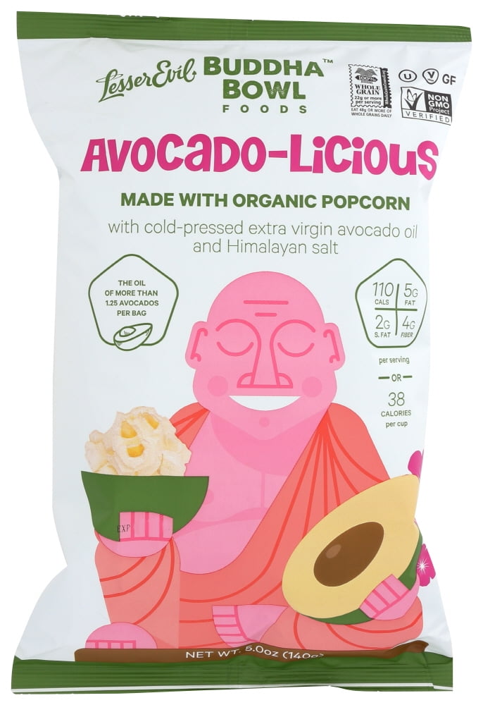 LesserEvil Organic Avocado-coconut Oil Popcorn, Air-Popped, Himalayan ...