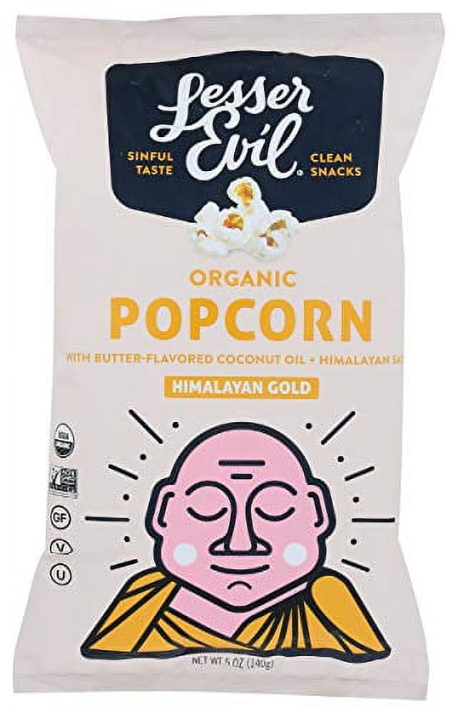 LesserEvil, 5 Ounce Organic Himalayan Gold Popcorn - Walmart.com