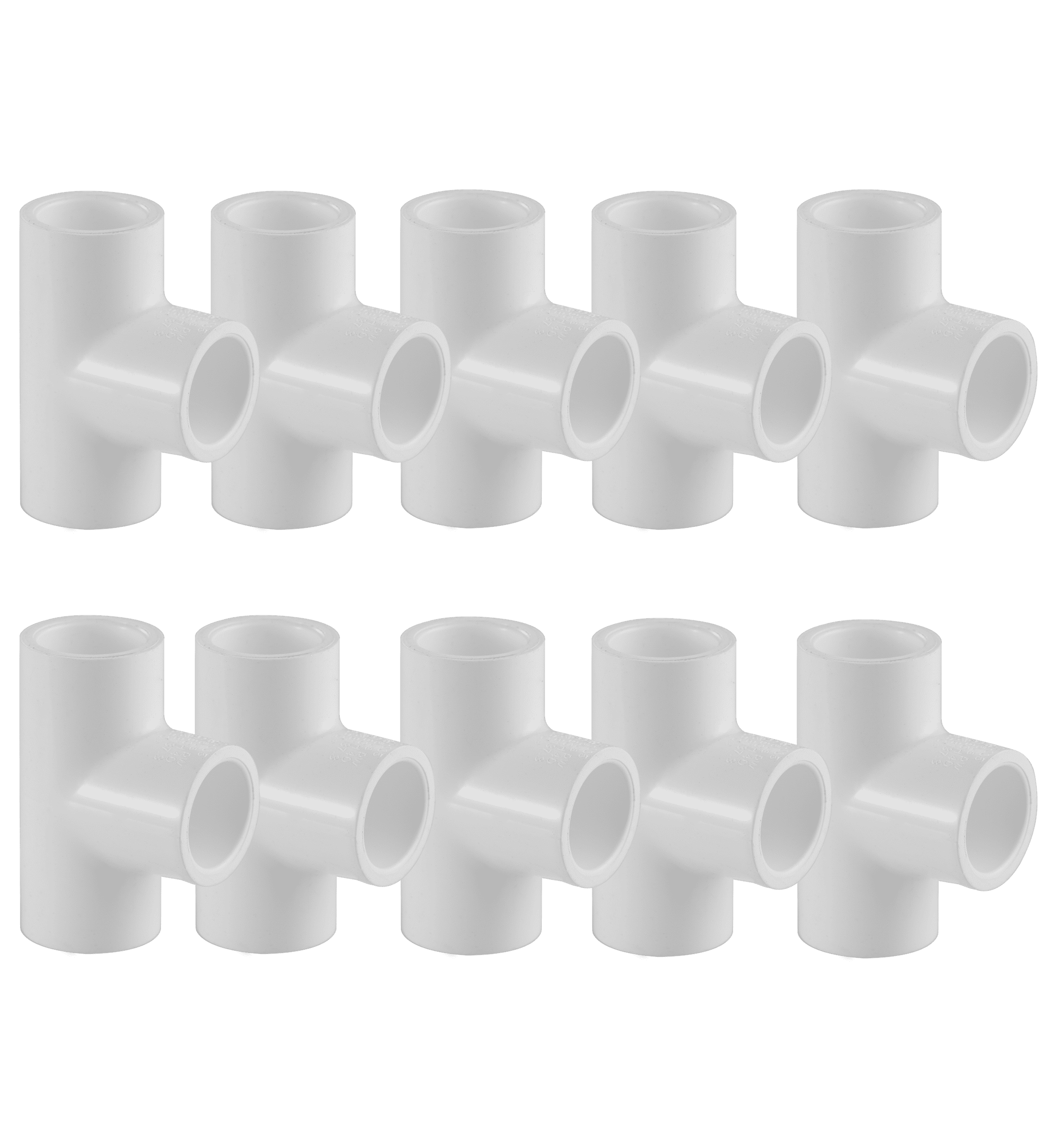 Lesso America 401-010 (10 Pack), Plumbing, PVC Pipe Fitting, Tee, SCH40 ...