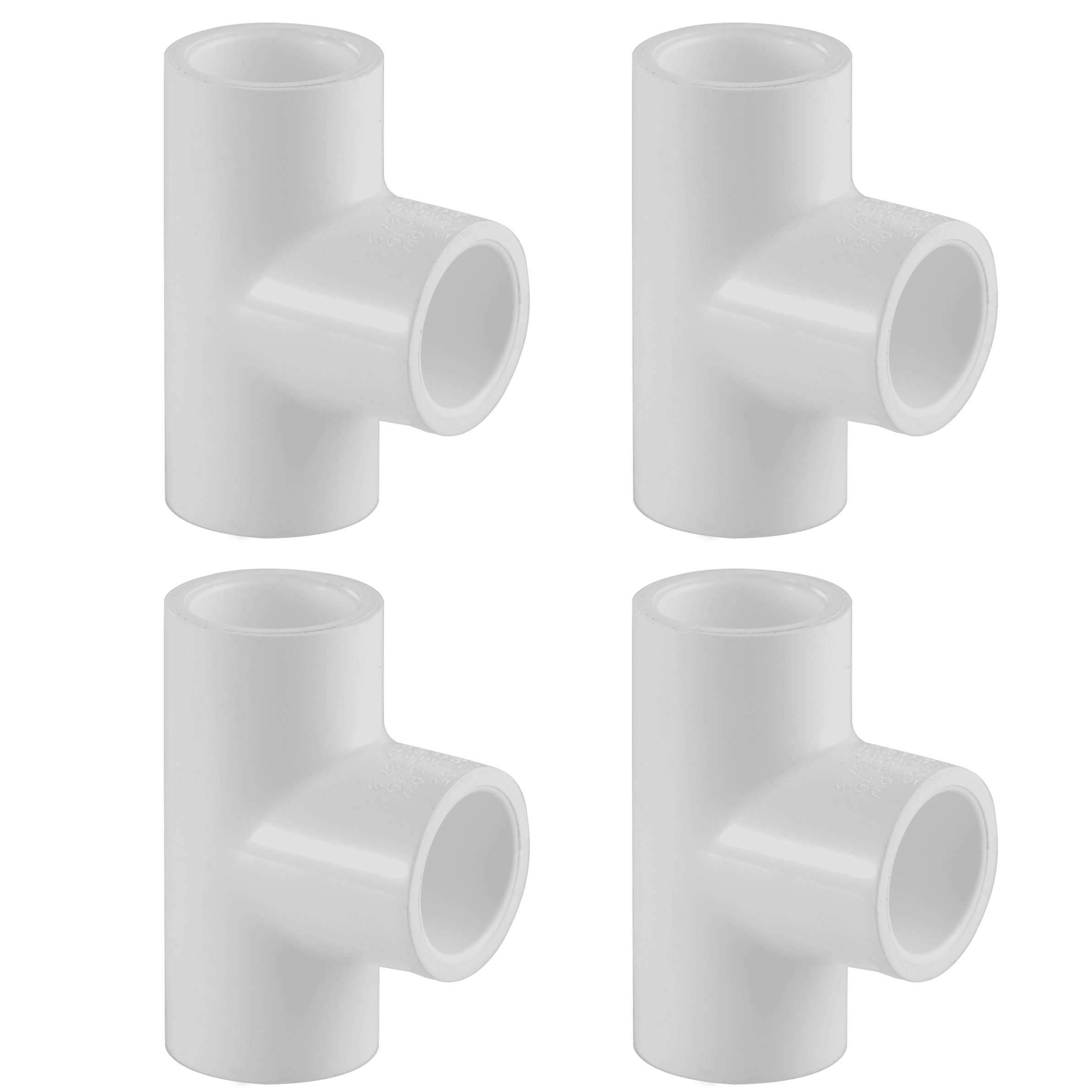 Lesso America 401-060 (4 Pack), Plumbing, PVC Pipe Fitting, Tee, SCH40 ...