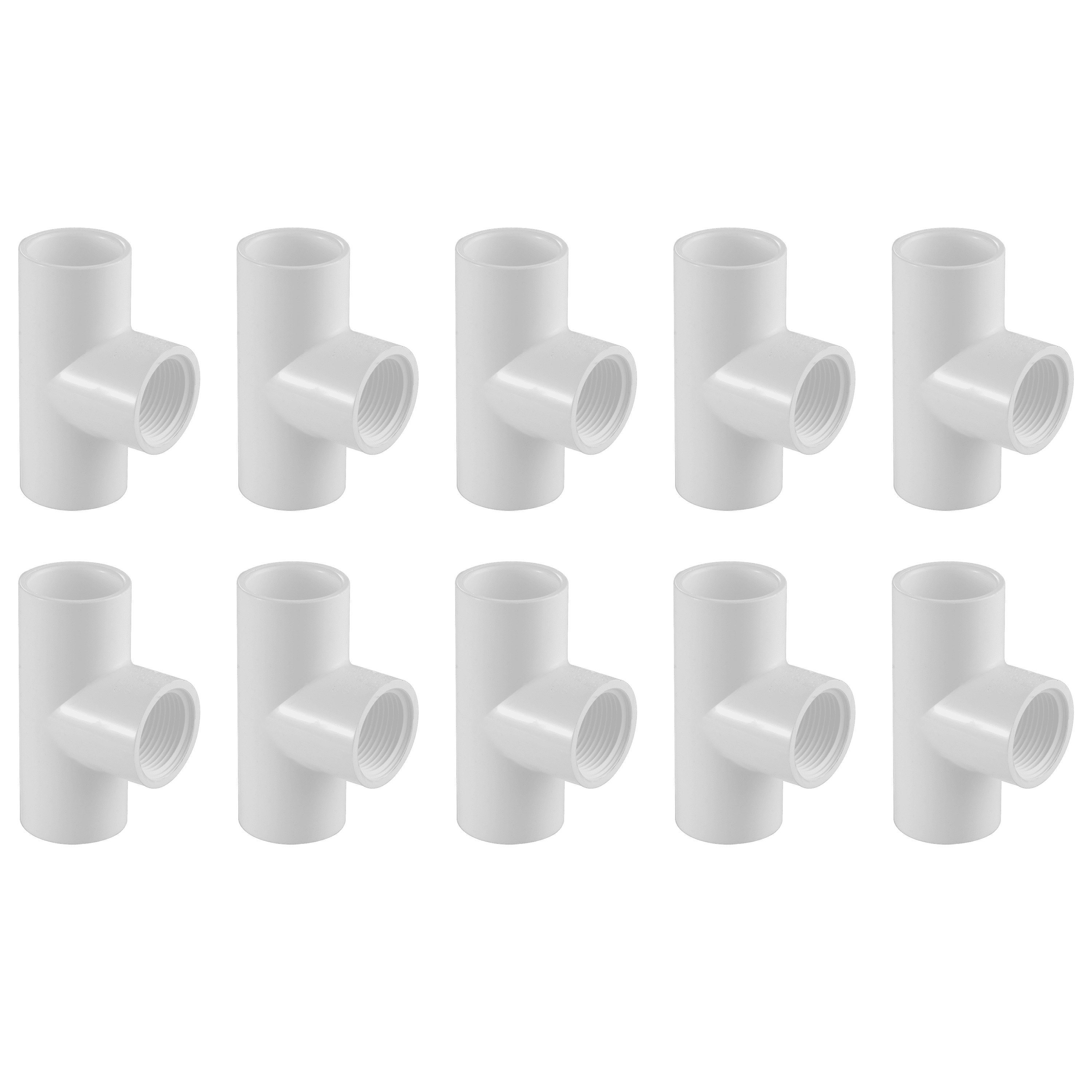 Lesso America 402-007 (10 Pack), Plumbing, PVC Pipe Fitting, Tee, SCH40 ...