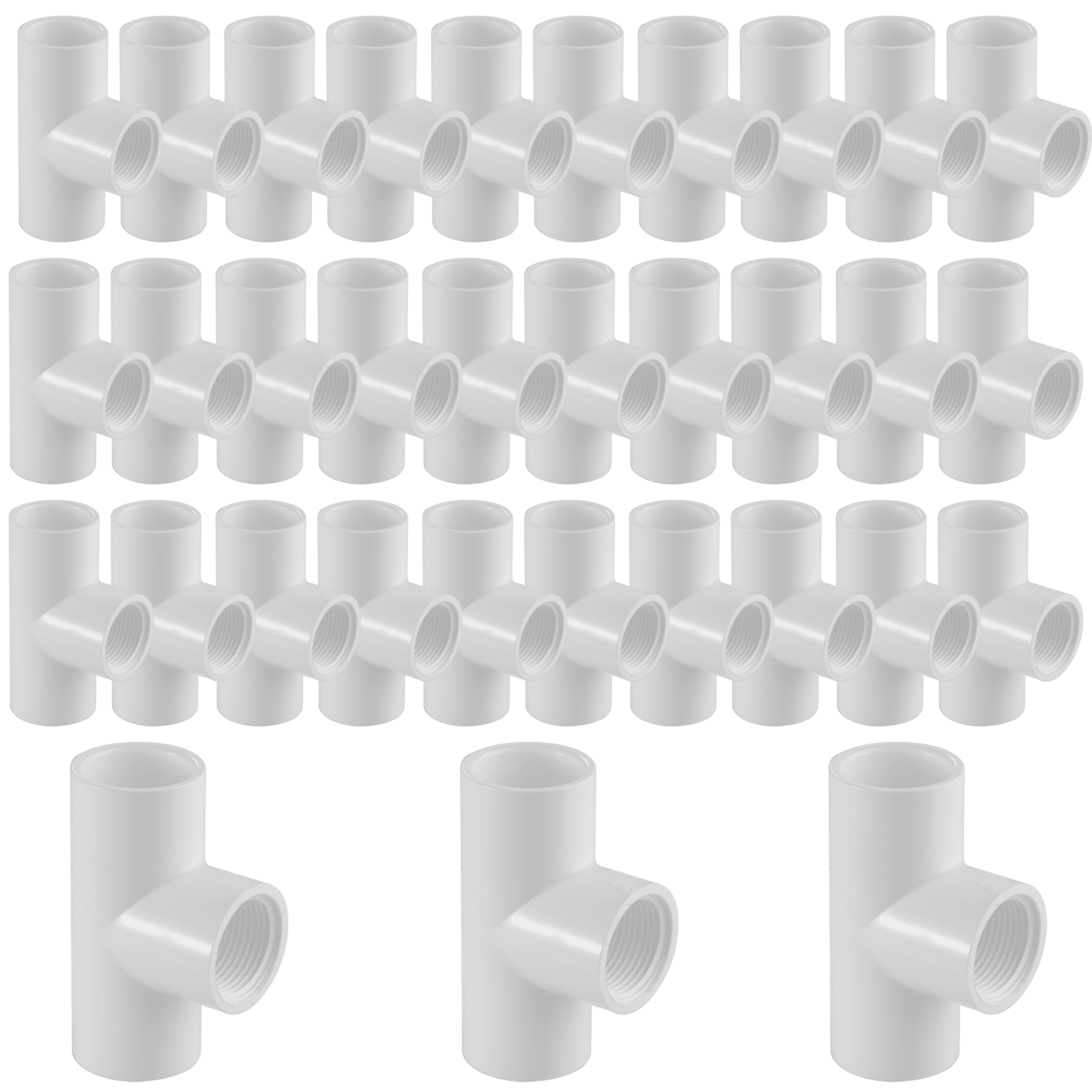 Lesso America 402-012 (100 Pack), Plumbing, PVC Pipe Fitting, Tee ...
