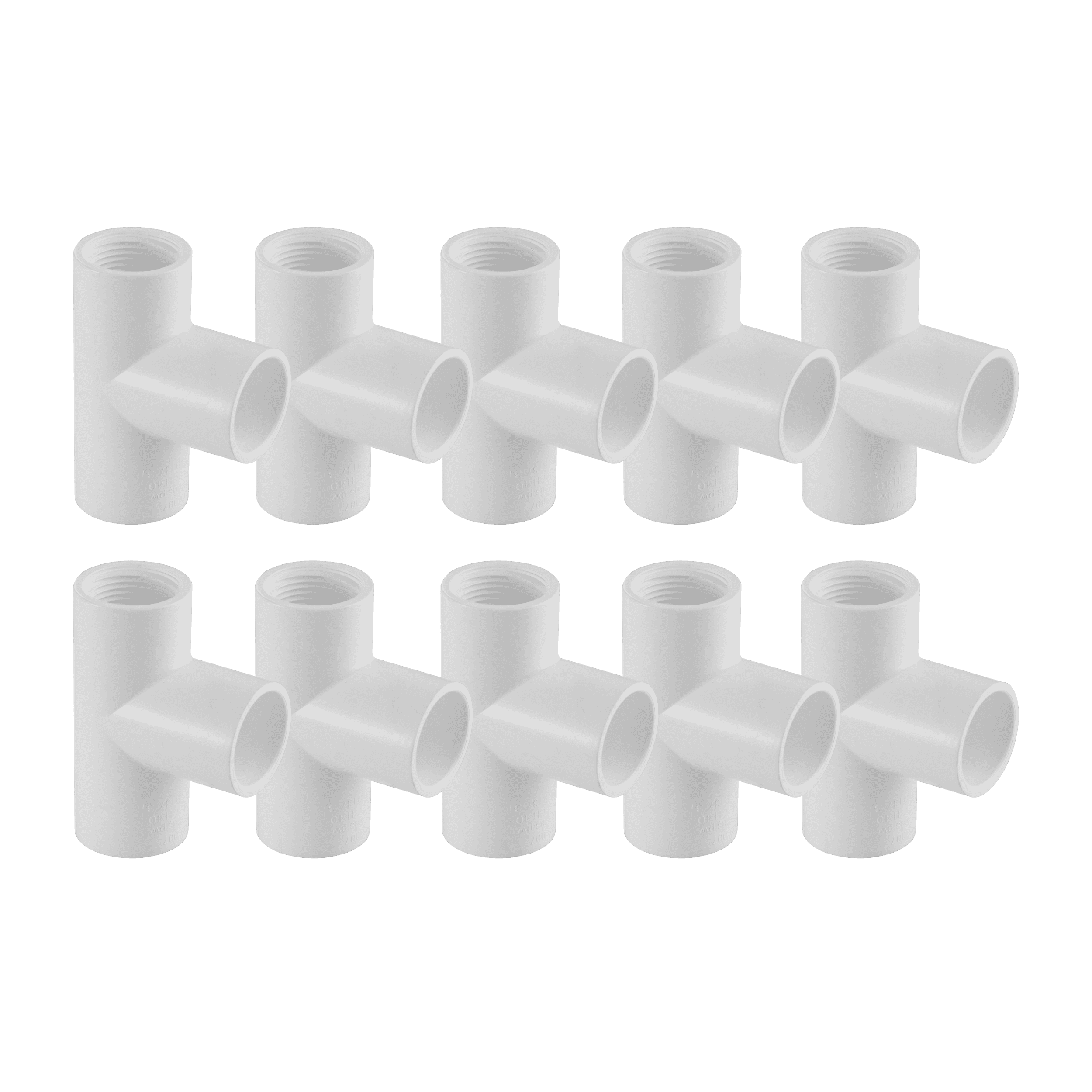 Lesso America 403-007 (10 Pack), Plumbing, PVC Pipe Fitting, Tee, SCH40 ...