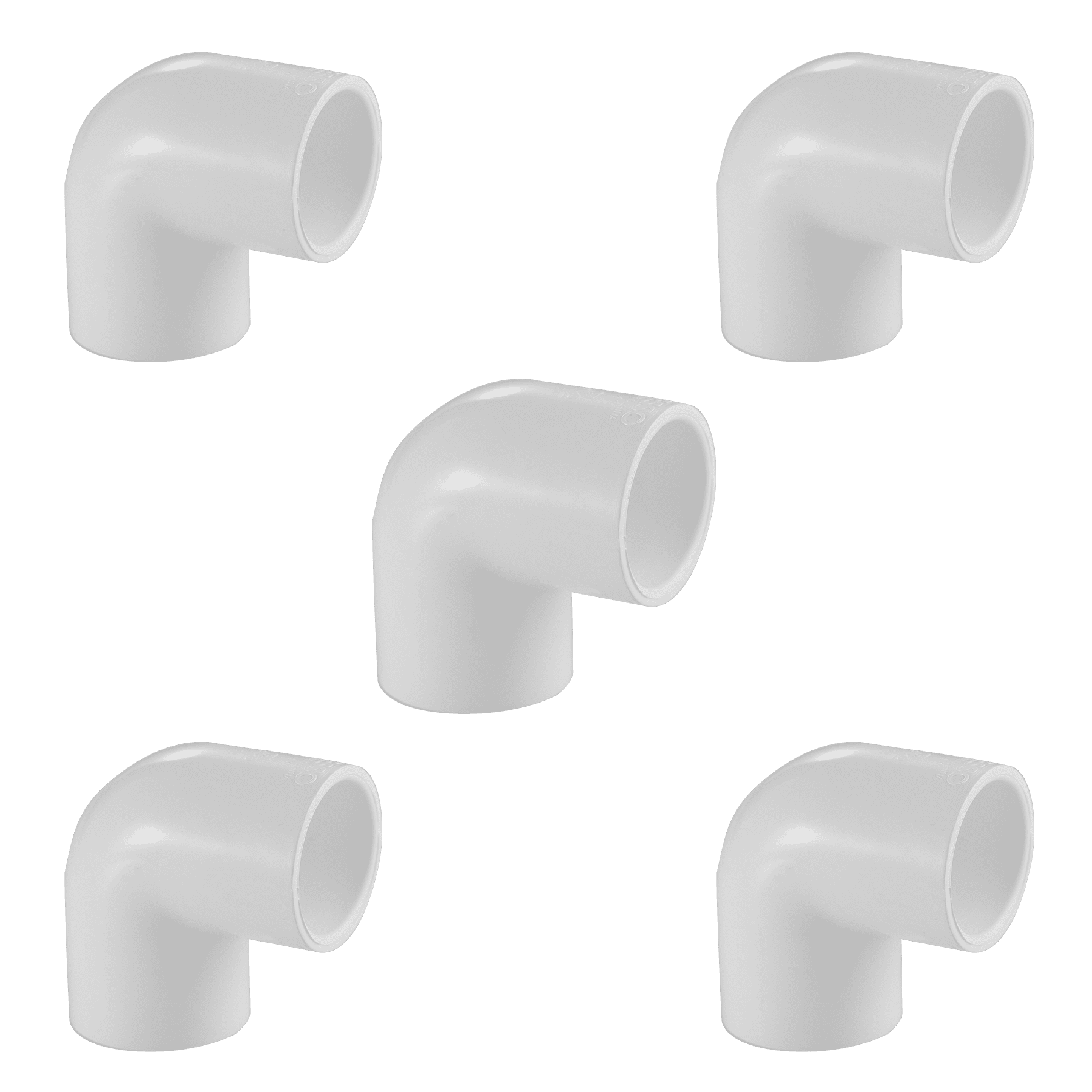 Lesso America 406-007 (5 Pack), Plumbing, PVC Pipe Fitting, 90° Ell ...