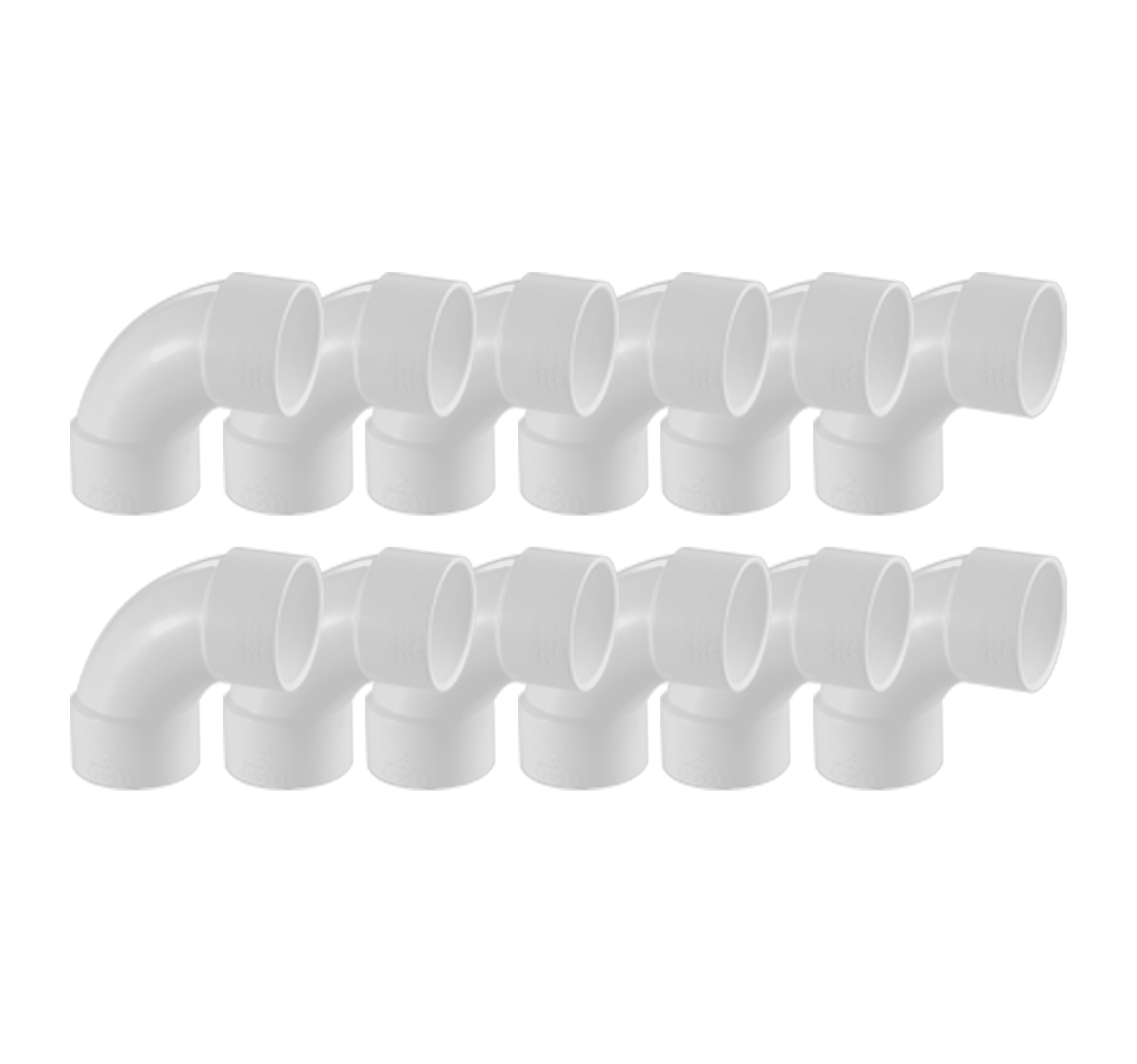 Lesso America 406-015S (10 Pack), Plumbing, PVC Pipe Fitting, 90°Sweep ...