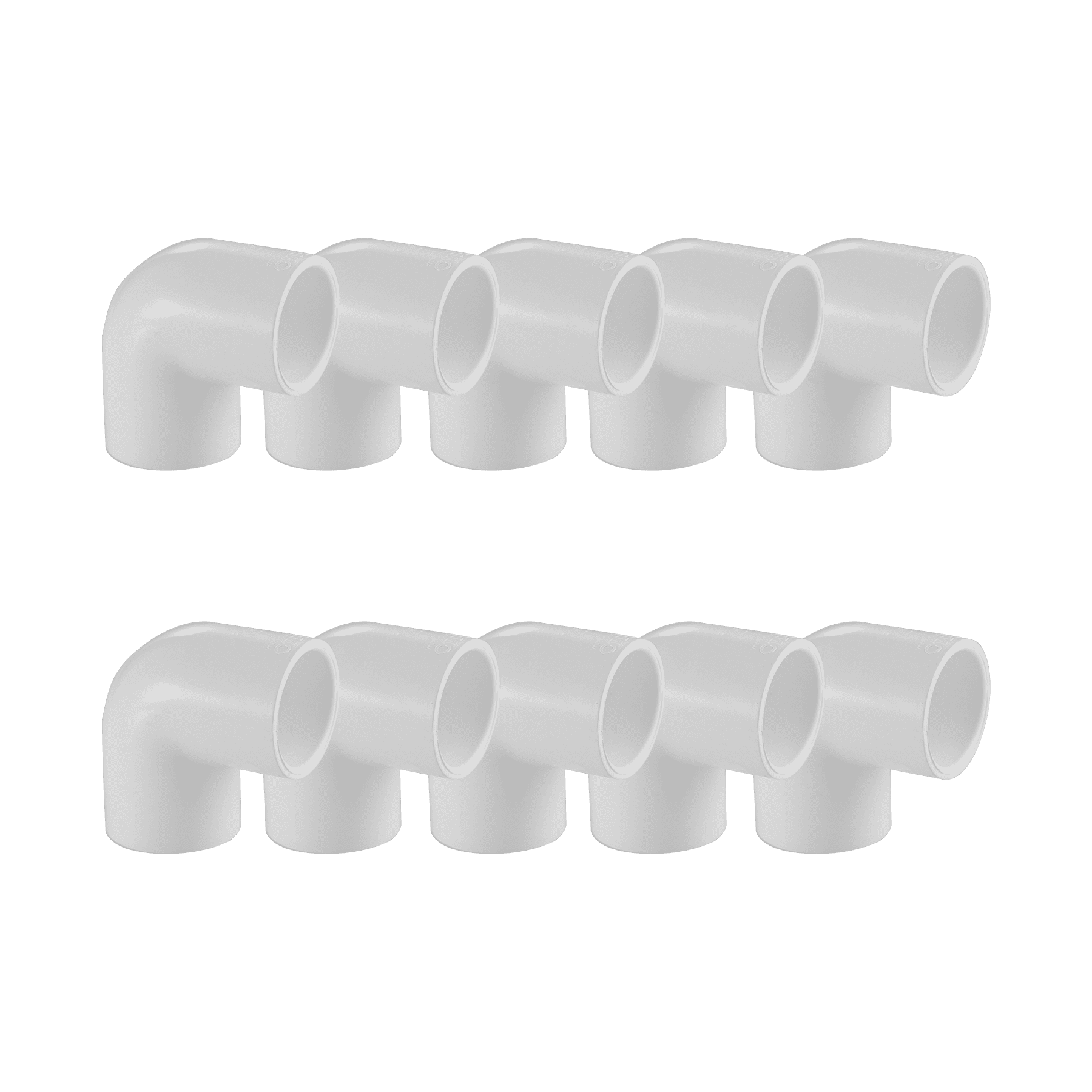 Lesso America 406-025 (10 Pack), Plumbing, PVC Pipe Fitting, 90° Ell, SCH40, 2-1/2" - Walmart.com