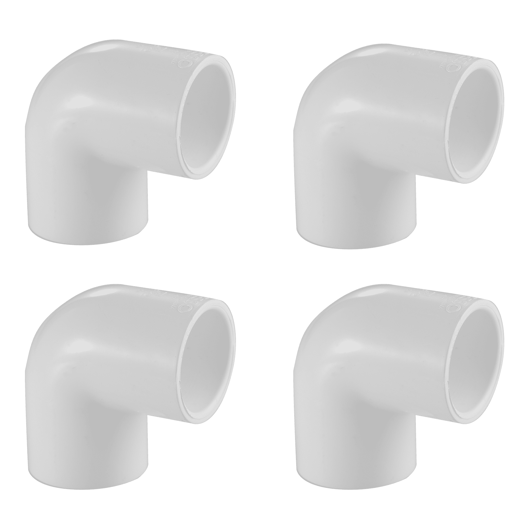 Lesso America 406-080 (4 Pack), Plumbing, PVC Pipe Fitting, 90° Ell ...
