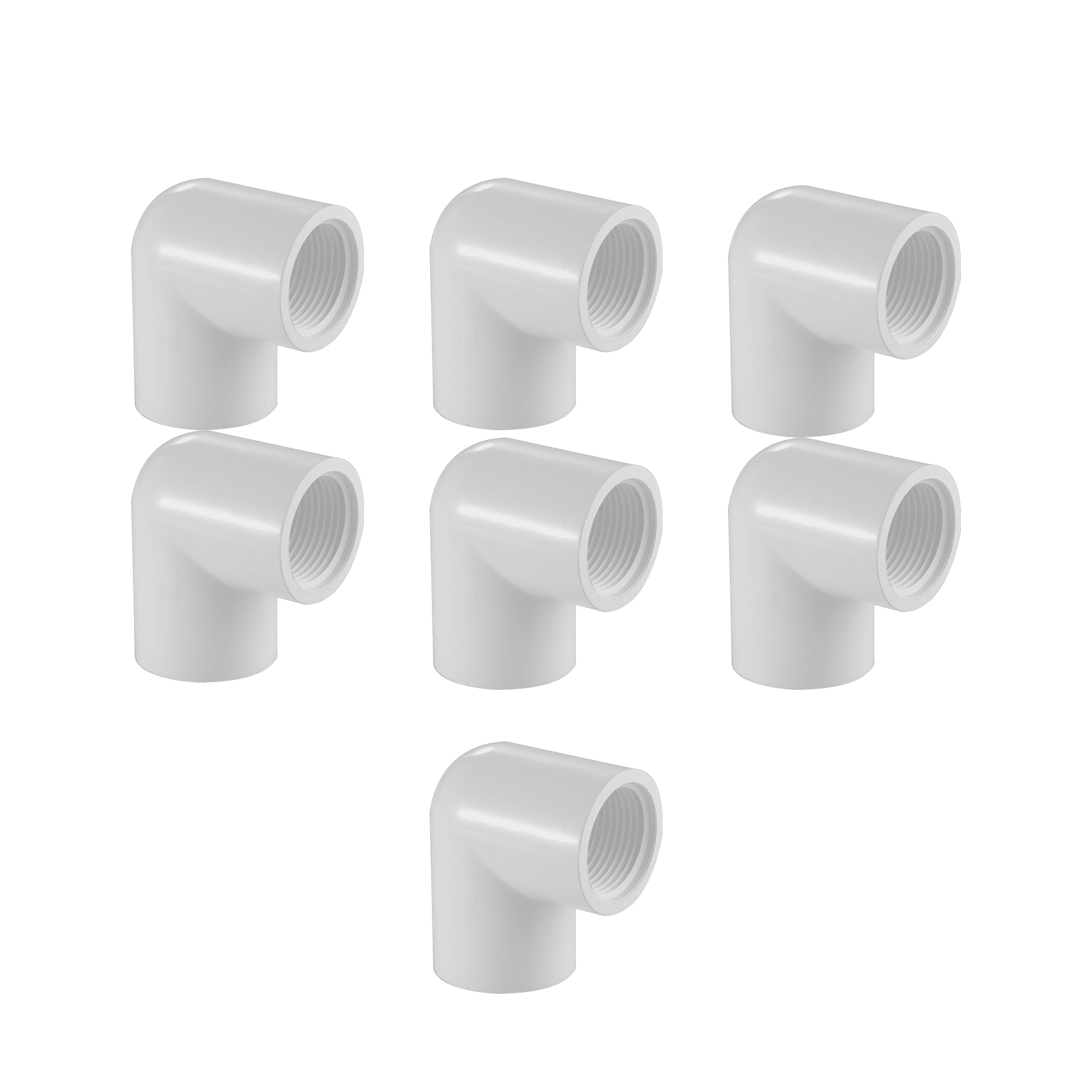 Lesso America 407-040 (7 Pack), Plumbing, PVC Pipe Fitting, 90°Elbow ...