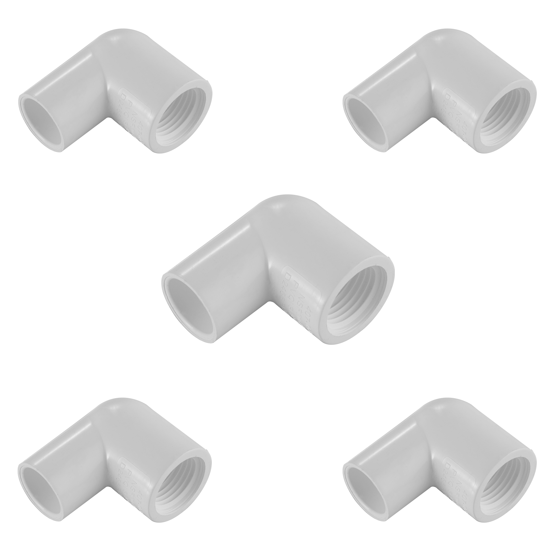 Lesso America 407-249 (5 Pack), Plumbing, PVC Pipe Fitting,90° Reducing ...