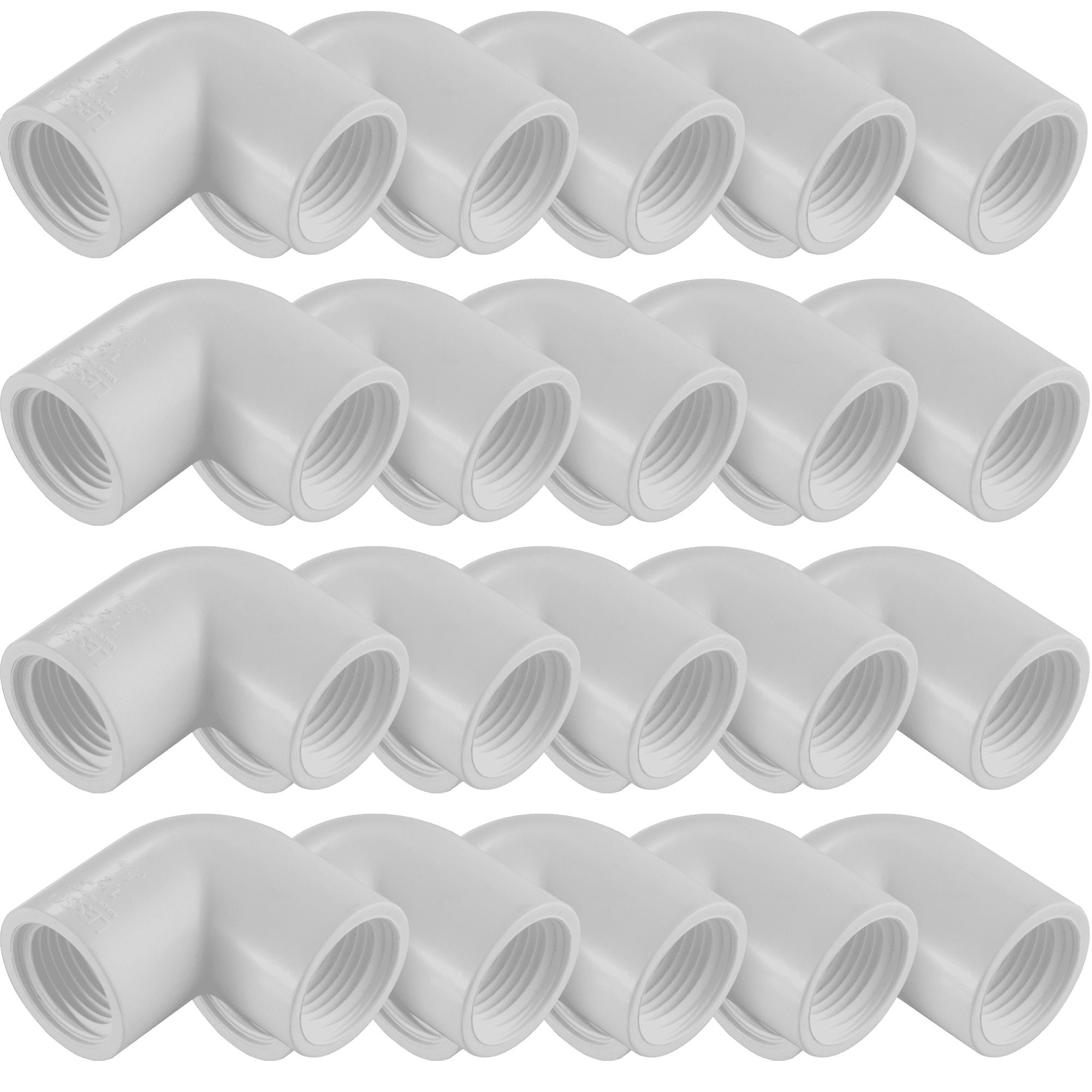 Lesso America 408-012 (20 Pack), Plumbing, PVC Pipe Fitting,90 ...