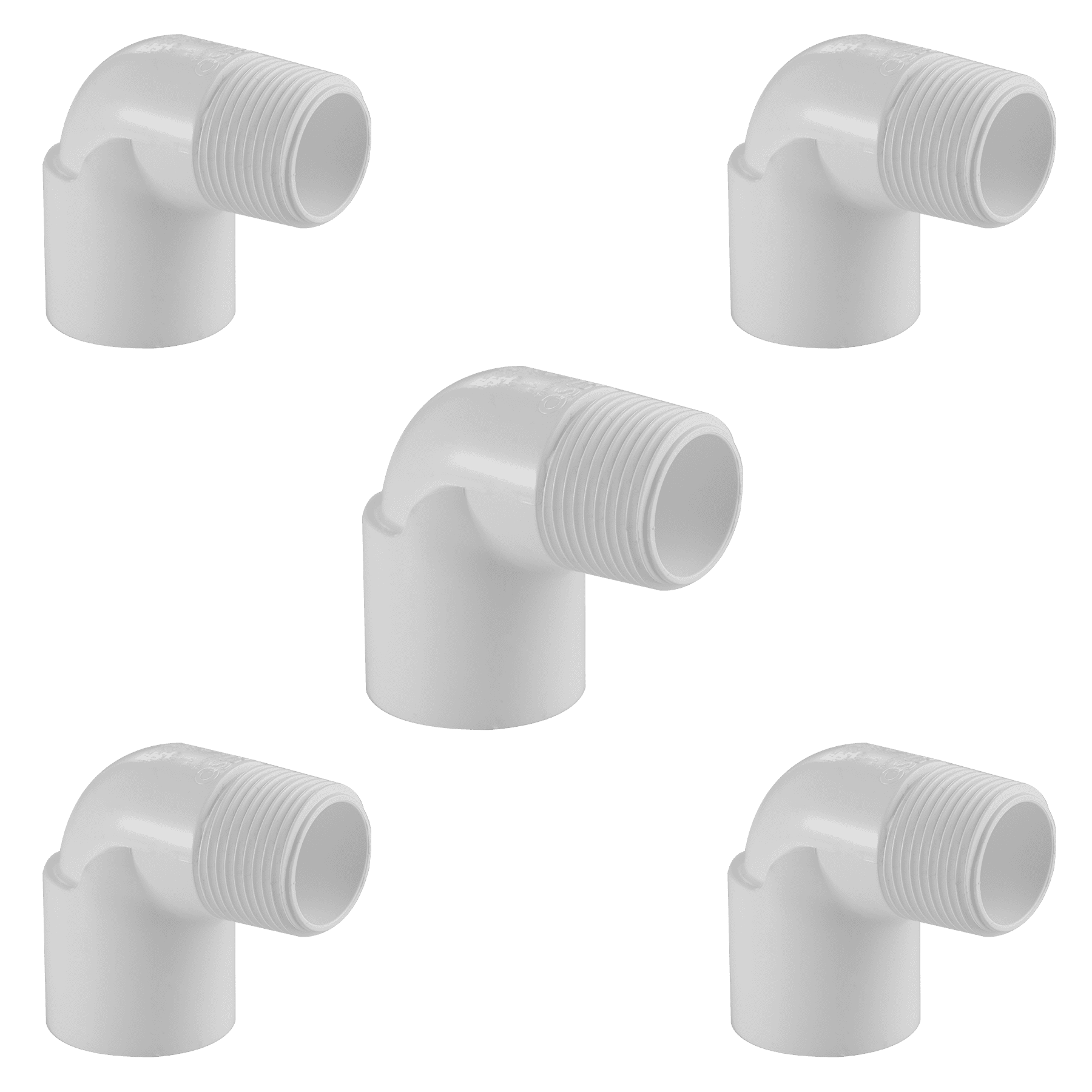 Lesso America 410-020 (5 Pack), Plumbing, PVC Pipe Fitting,90° Street ...
