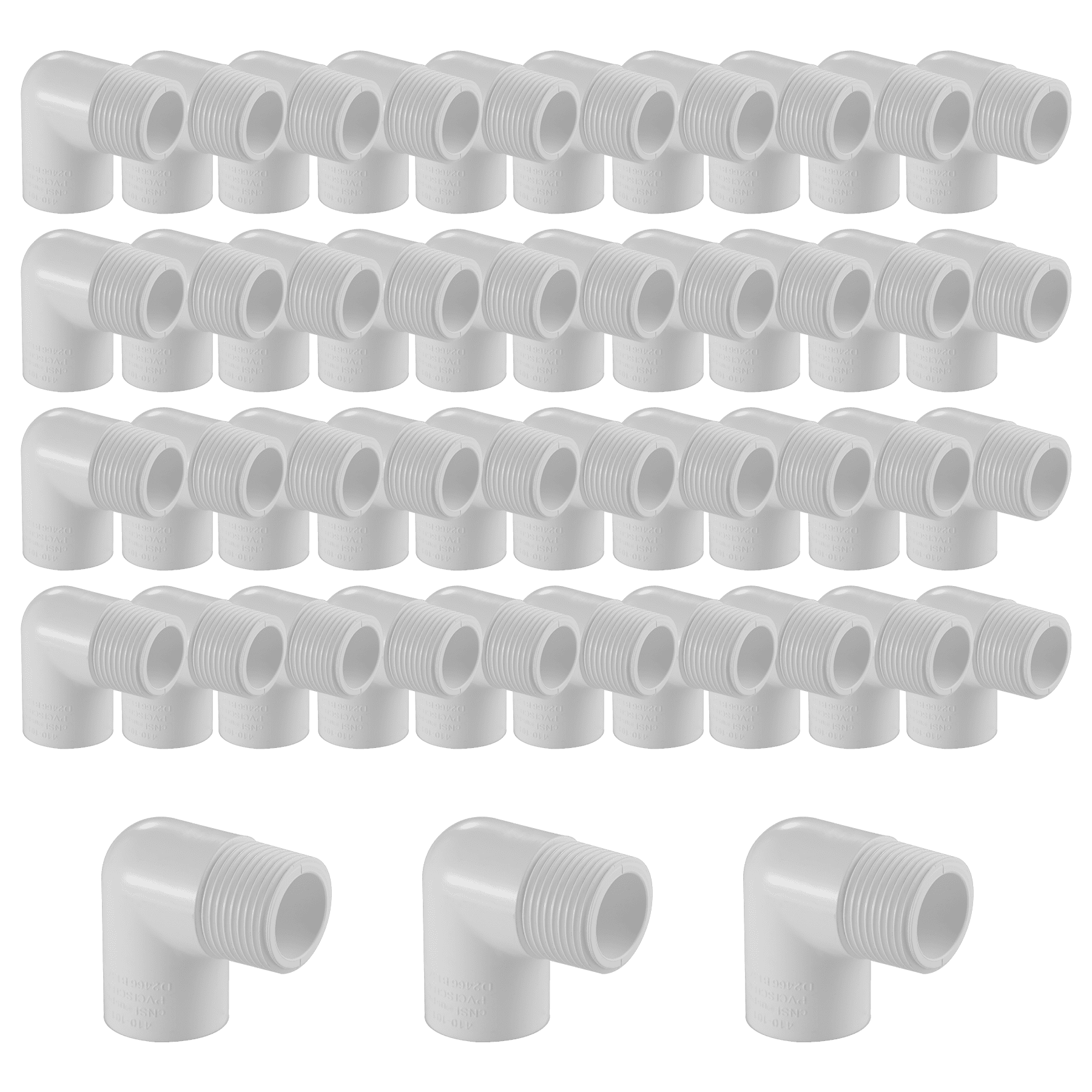 Lesso America 410-101 (100 Pack), Plumbing, PVC Pipe Fitting,90 ...