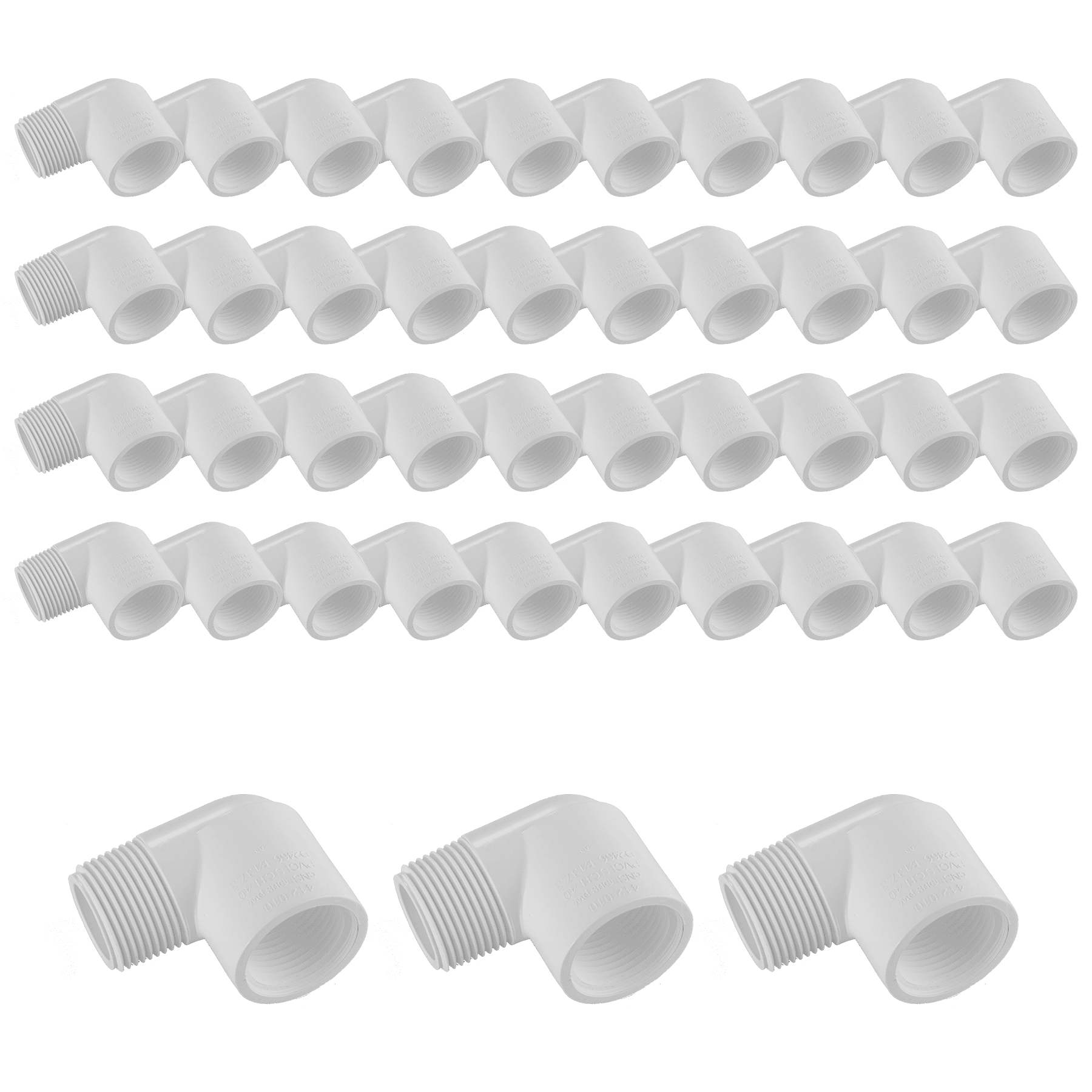 Lesso America 412-005 (100 Pack), Plumbing, PVC Pipe Fitting,90° Street ...