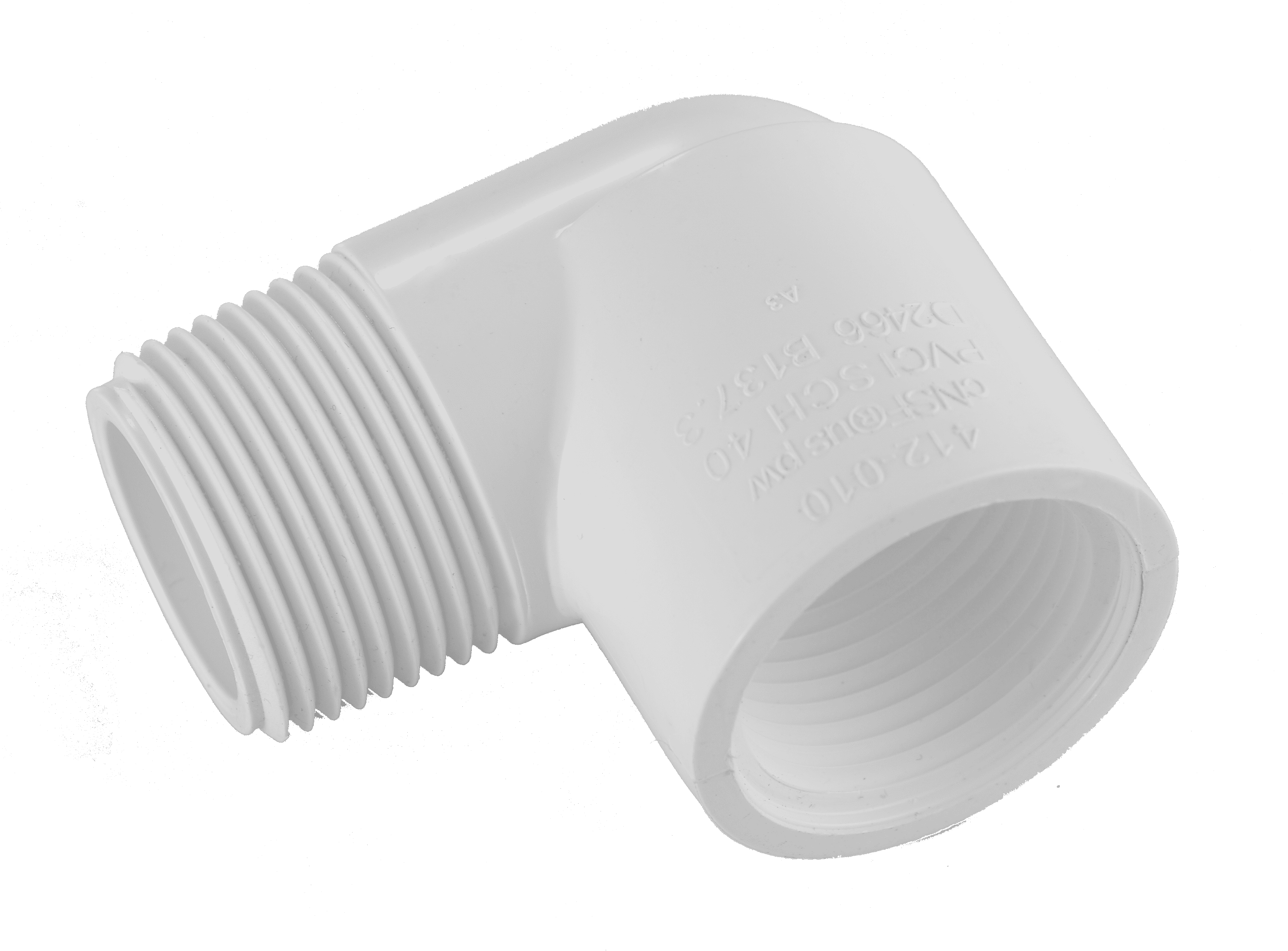 Lesso America 412-020, Plumbing, PVC Pipe Fitting,90° Street Ell, SCH40 ...