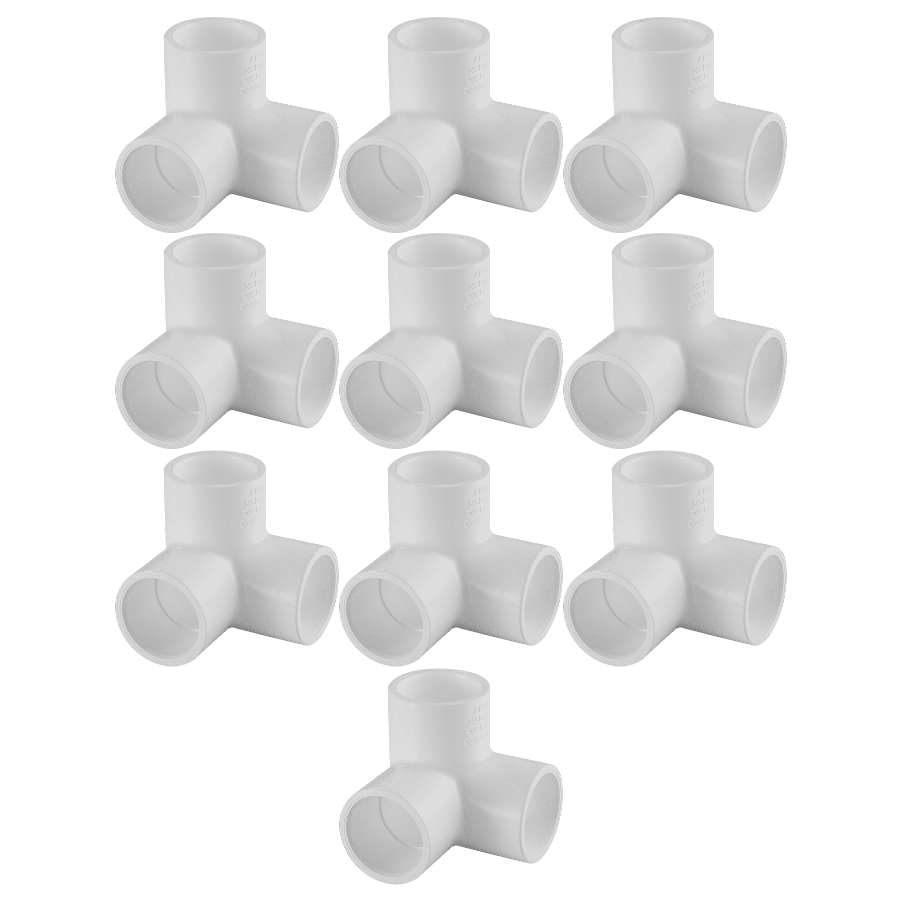 Lesso America 413-007 (10 Pack), Plumbing, PVC Pipe Fitting,Side Outlet ...