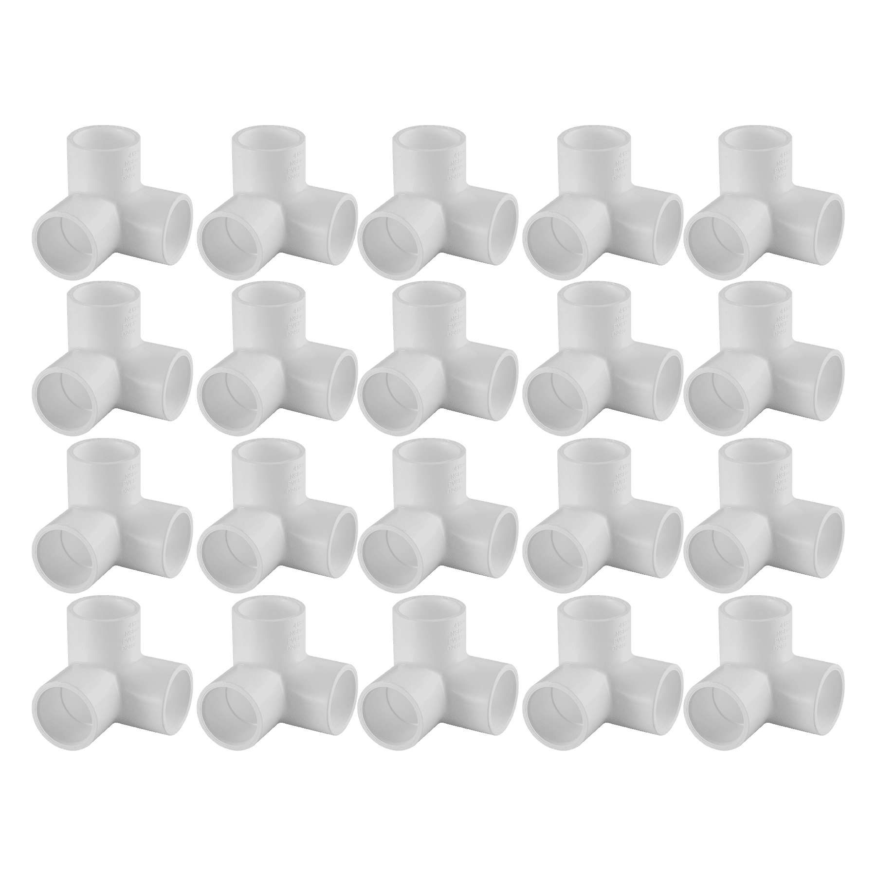 Lesso America 413-007 (20 Pack), Plumbing, PVC Pipe Fitting,Side Outlet ...