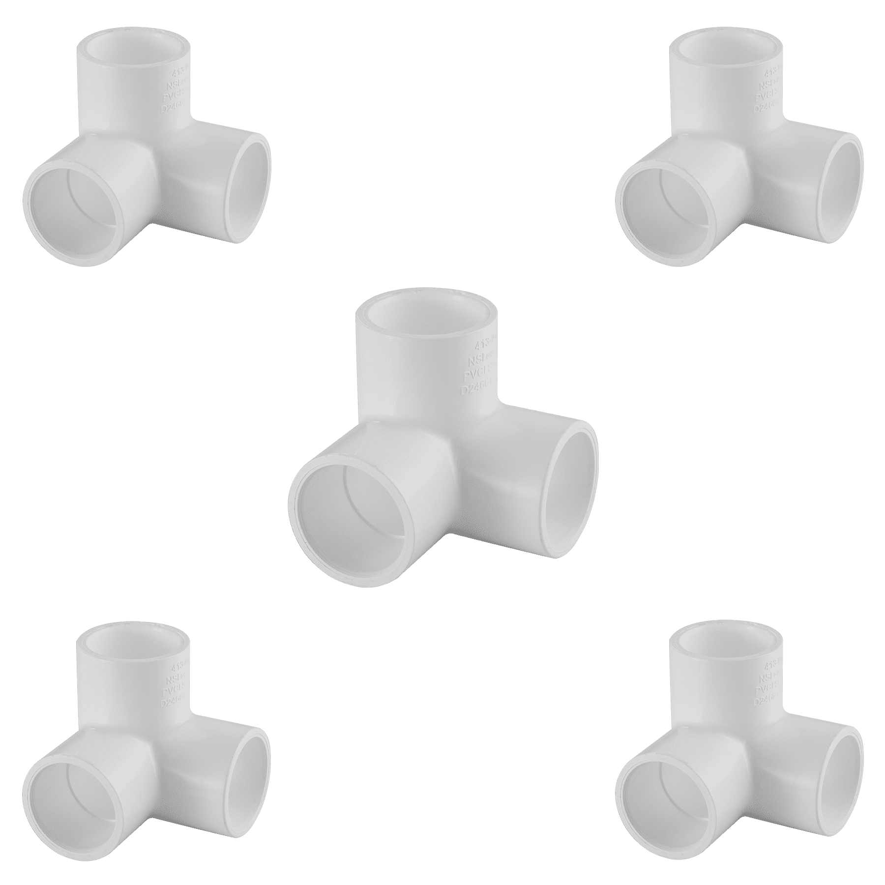 Lesso America 413-010 (5 Pack), Plumbing, PVC Pipe Fitting,Side Outlet ...