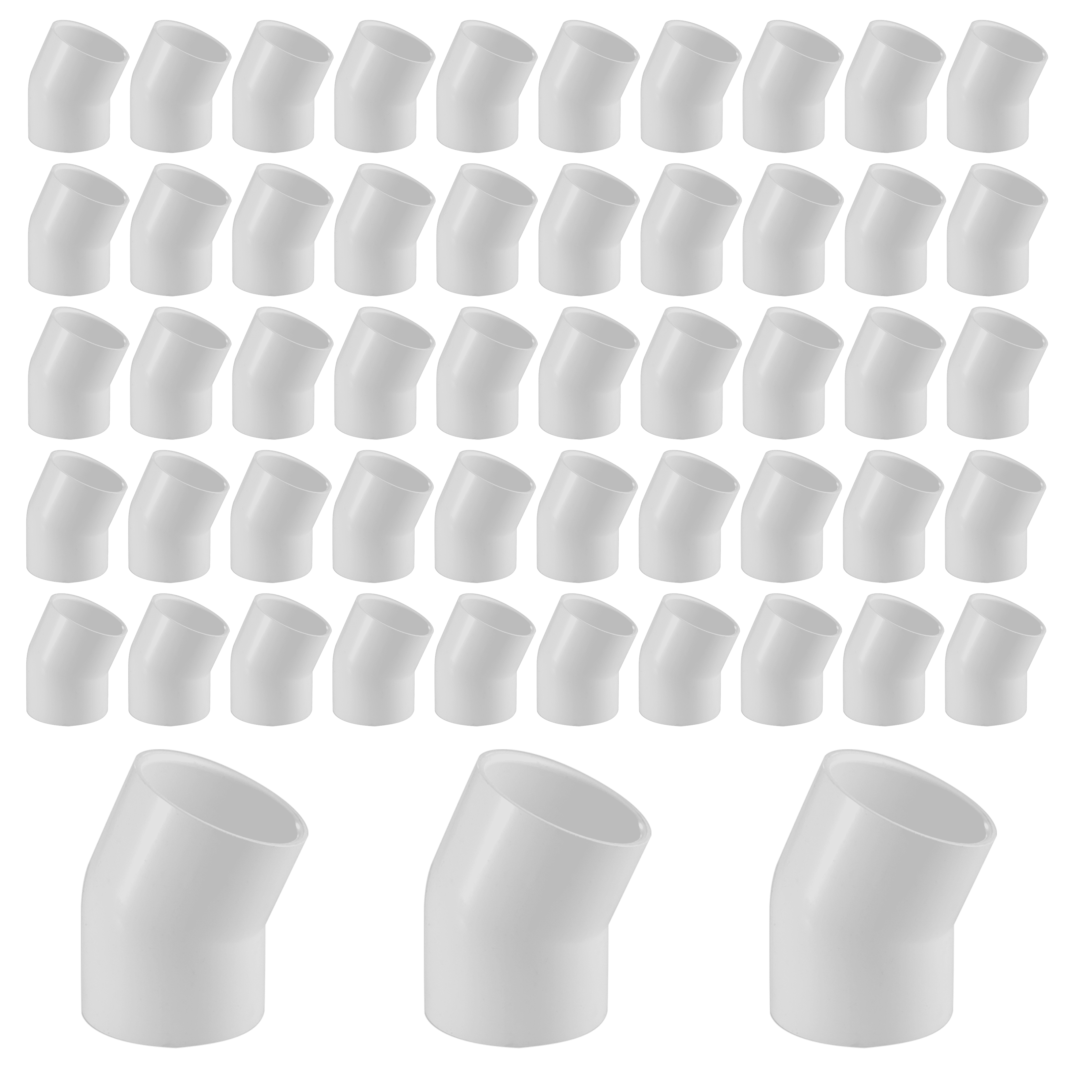 Lesso America 416-020 (100 Pack), Plumbing, PVC Pipe Fitting,22.5°Elbow ...