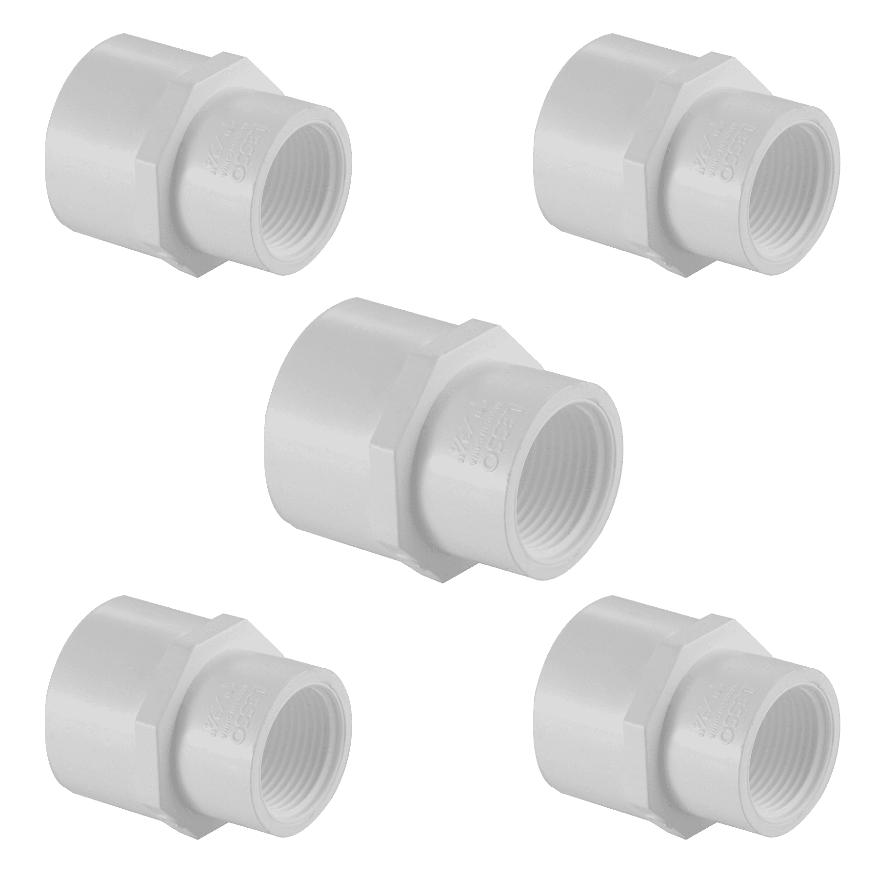 Lesso America 430-131 (5 Pack), Plumbing, PVC Pipe Fitting , Reducing ...