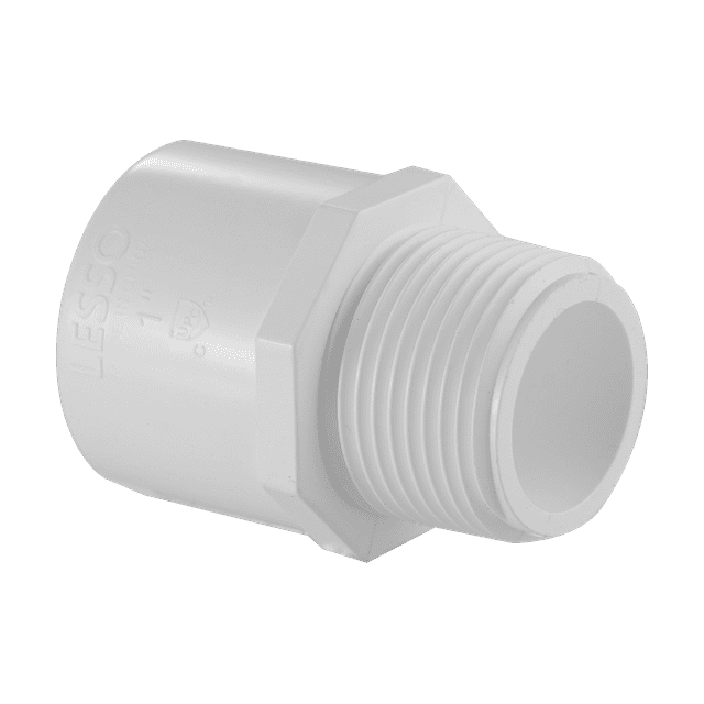 Lesso America 436-007 (20 Pack), Plumbing, PVC Pipe Fitting ,Male Adapter , SCH40, 3/4 ...