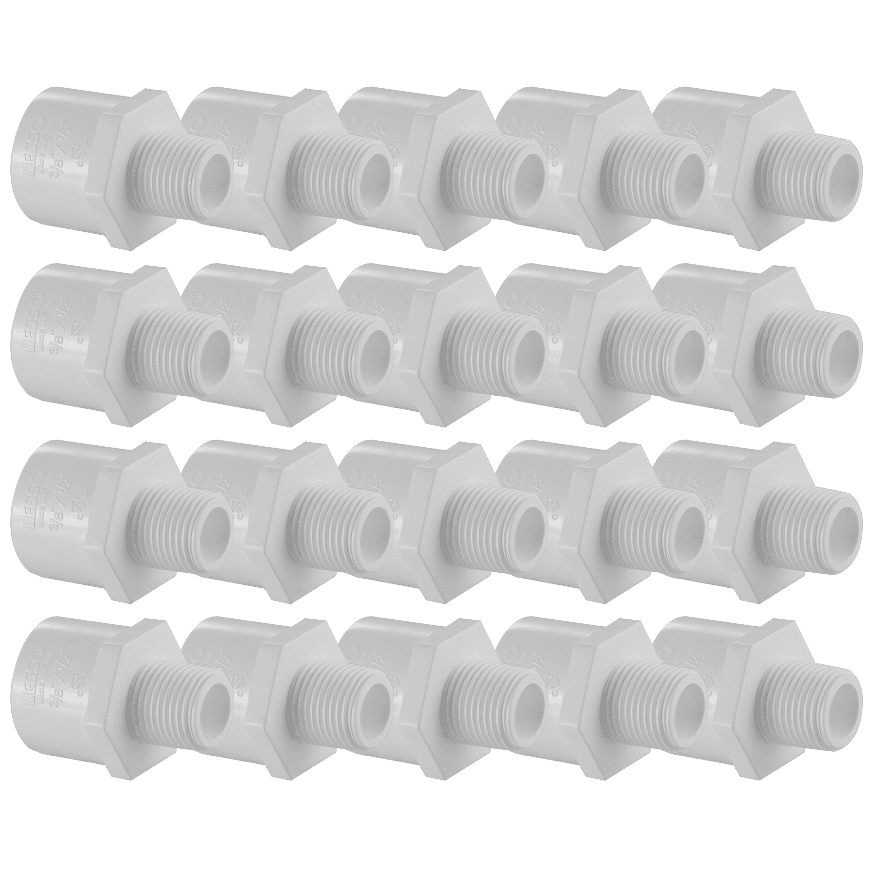 Lesso America 436-169 (20 Pack), Plumbing, PVC Pipe Fitting ,Reducing ...