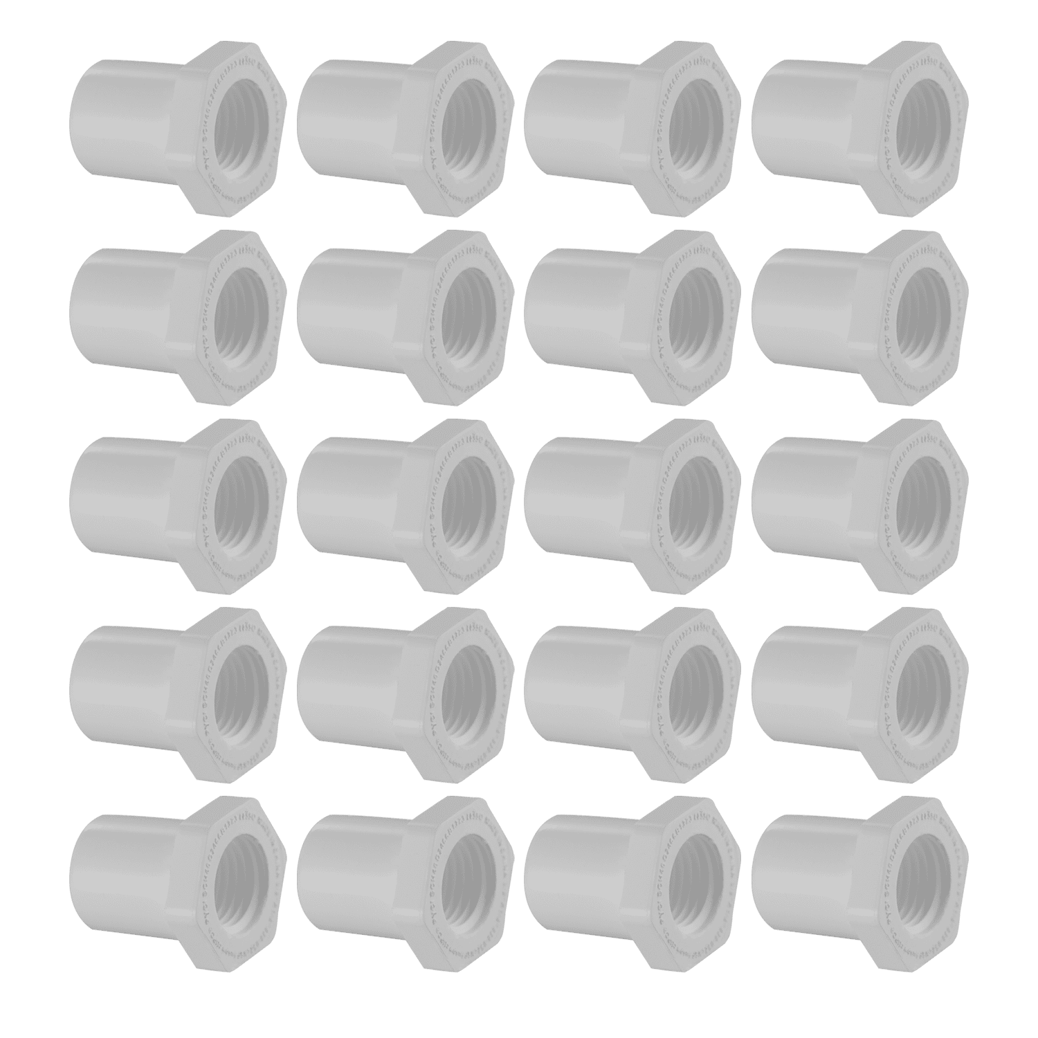 Lesso America 438-211 (20 Pack), Plumbing, PVC Pipe Fitting ,Reducing ...