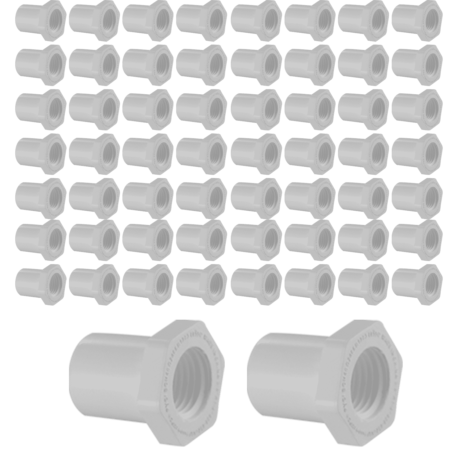 Lesso America 438-212 (100 Pack), Plumbing, PVC Pipe Fitting ,Reducing ...