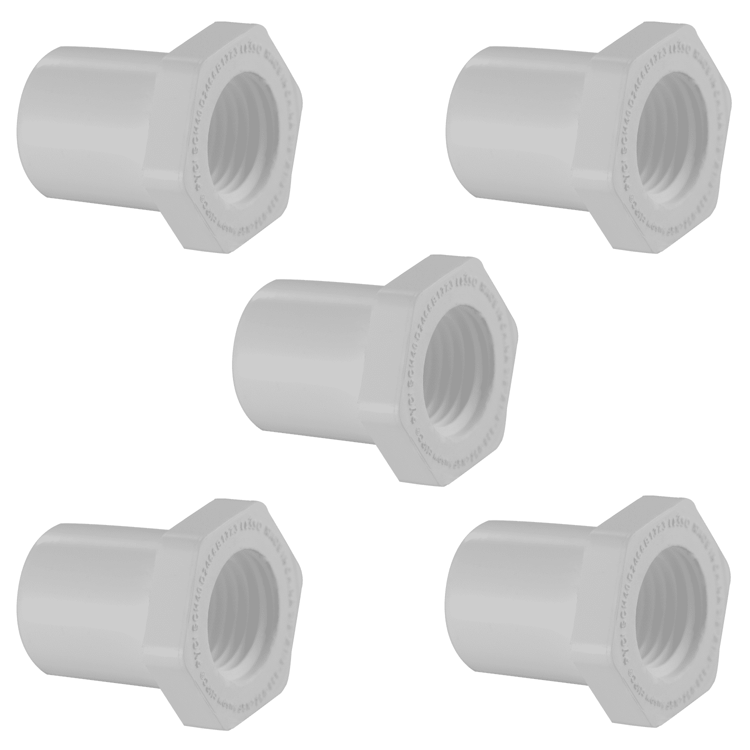 Lesso America 438-250 (5 Pack), Plumbing, PVC Pipe Fitting ,Reducing ...
