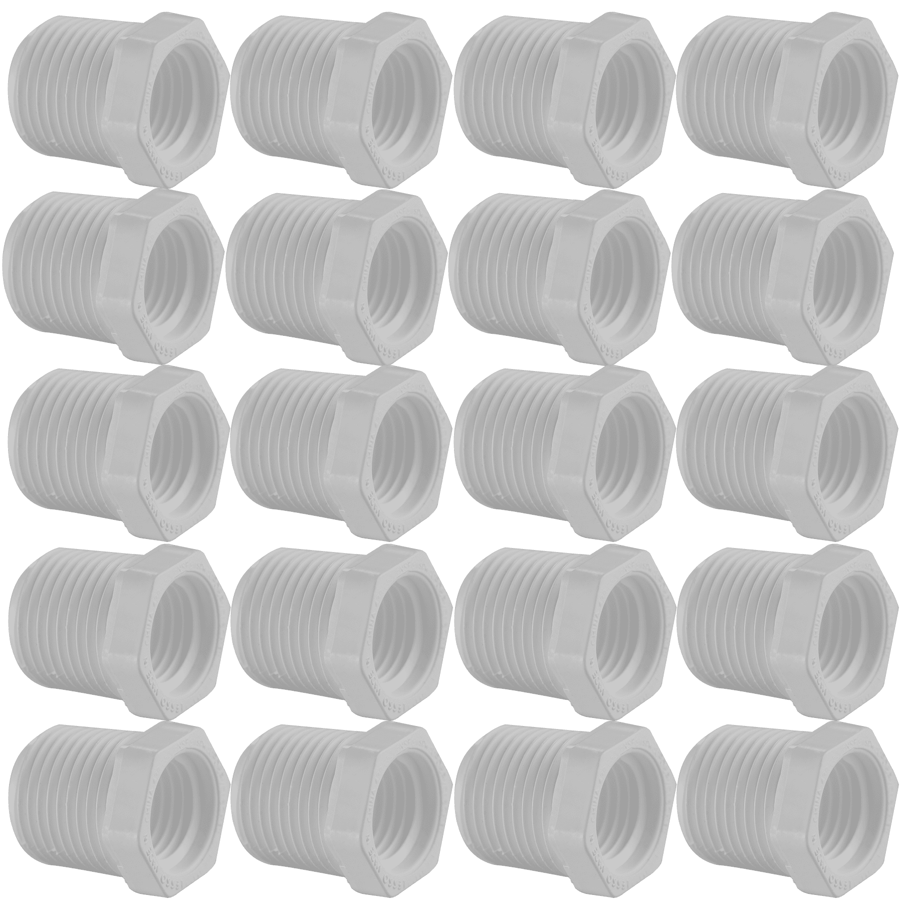Lesso America 439-128 (20 Pack), Plumbing, PVC Pipe Fitting,Reducing T ...