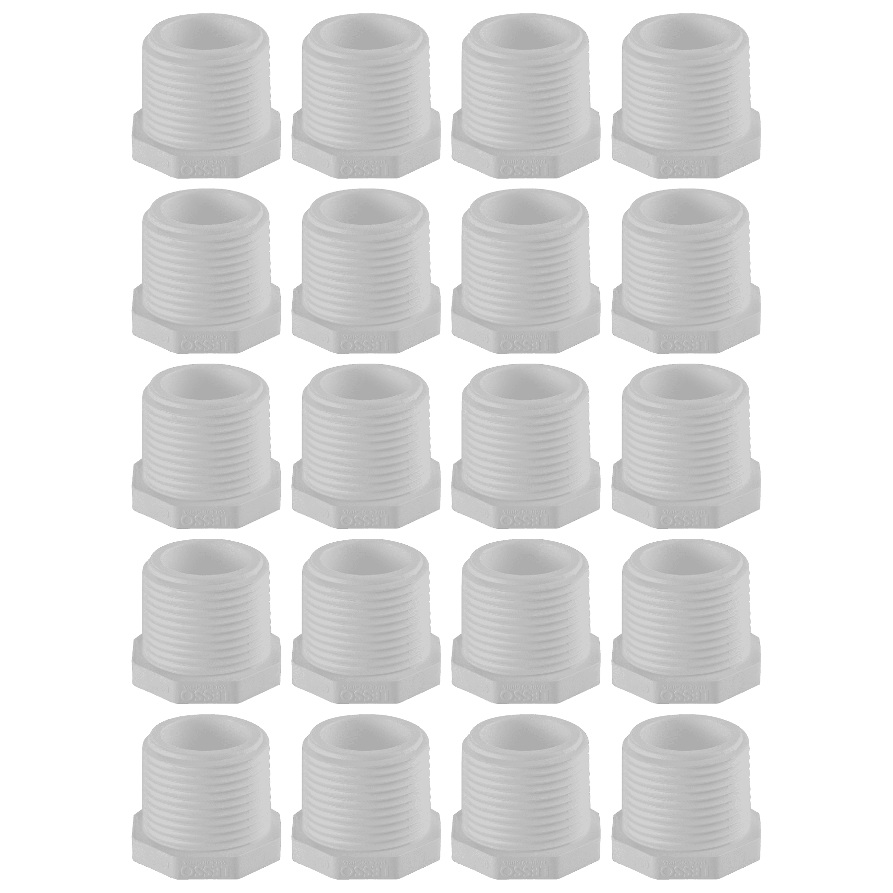 Lesso America 450-005 (20 Pack), Plumbing, PVC Pipe Fitting,Plug, SCH40 ...