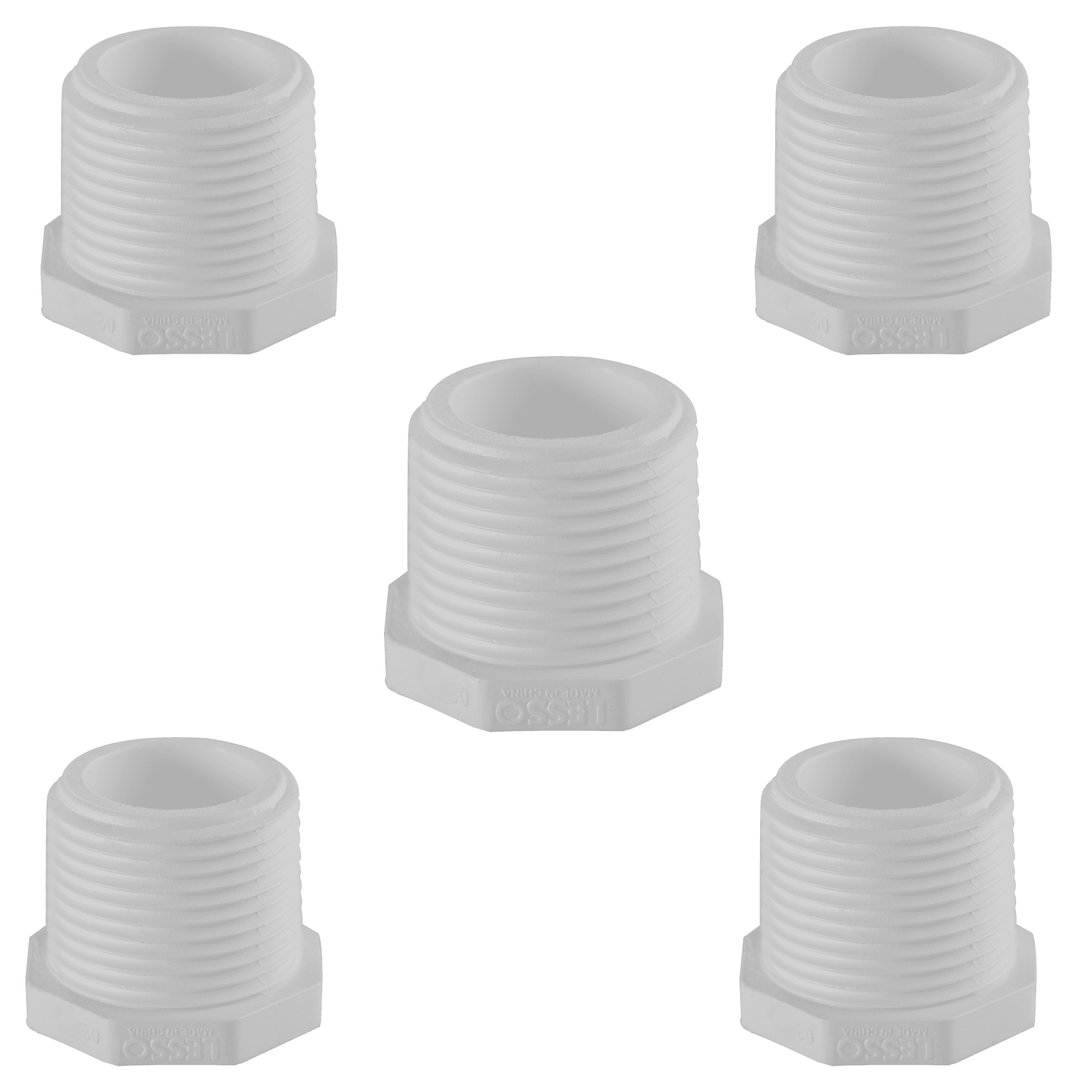 Lesso America 450-005 (5 Pack), Plumbing, PVC Pipe Fitting,Plug, SCH40 ...