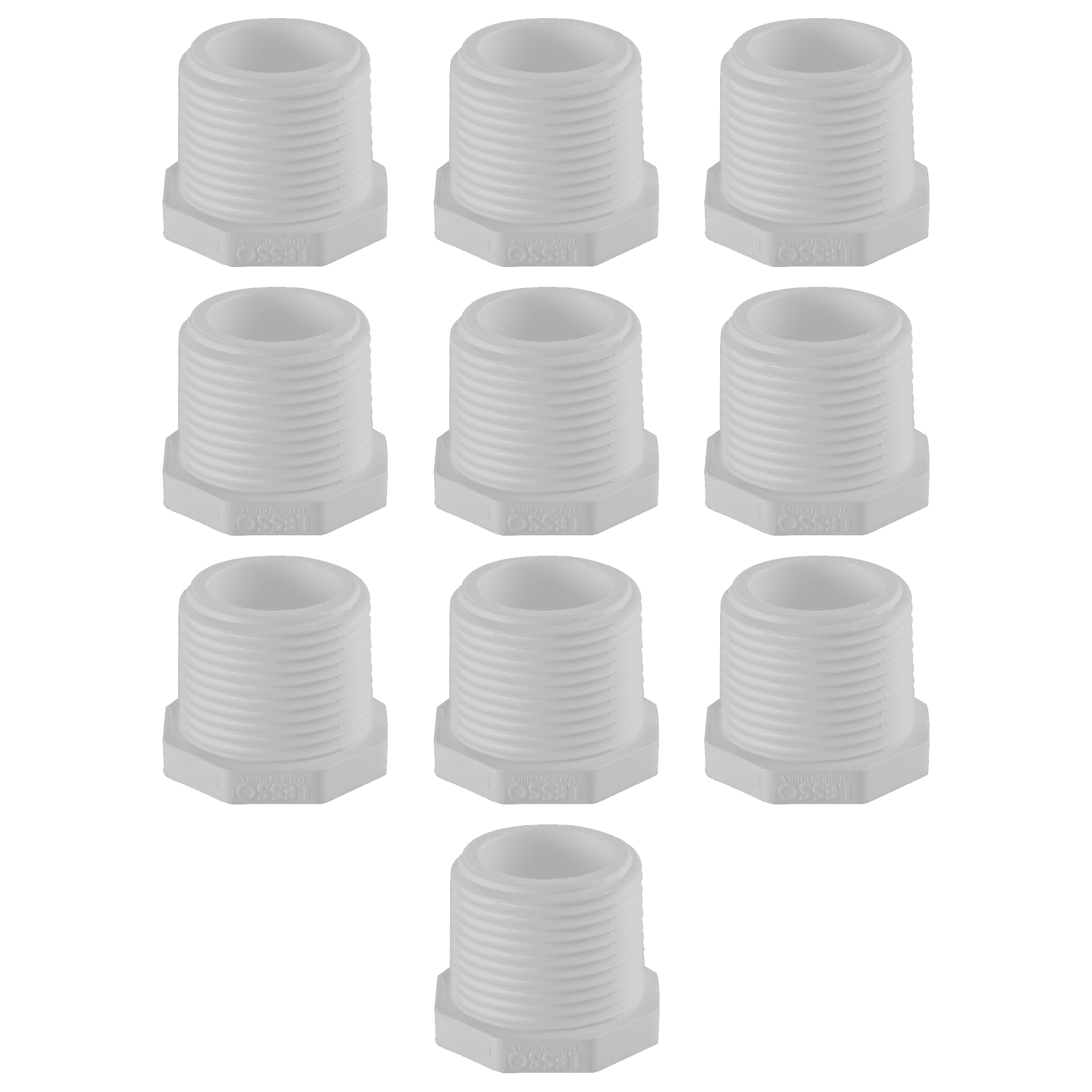 Lesso America 450-007 (10 Pack), Plumbing, PVC Pipe Fitting,Plug, SCH40 ...