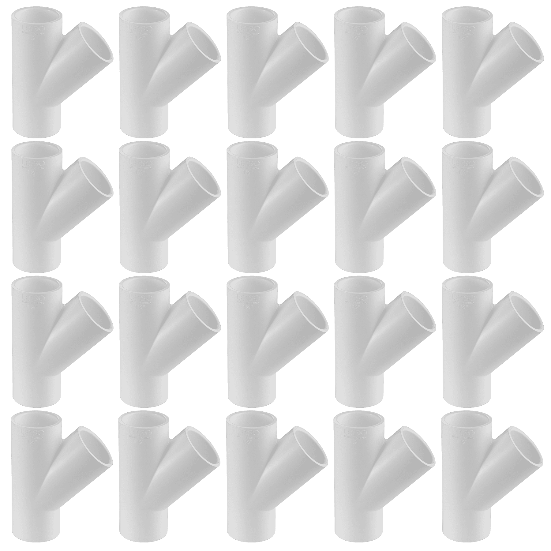 Lesso America 475-010 (20 Pack), Plumbing, PVC Pipe Fitting, Wye ...