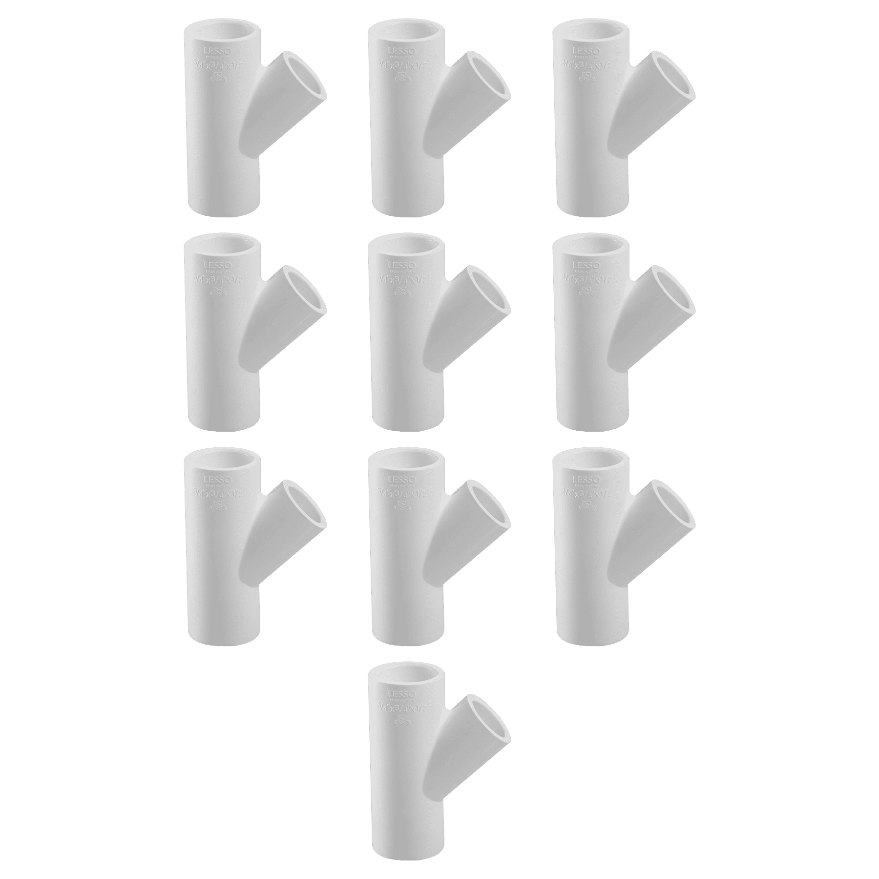 Lesso America 475-210 (10 Pack), Plumbing, PVC Pipe Fitting, Reducing ...