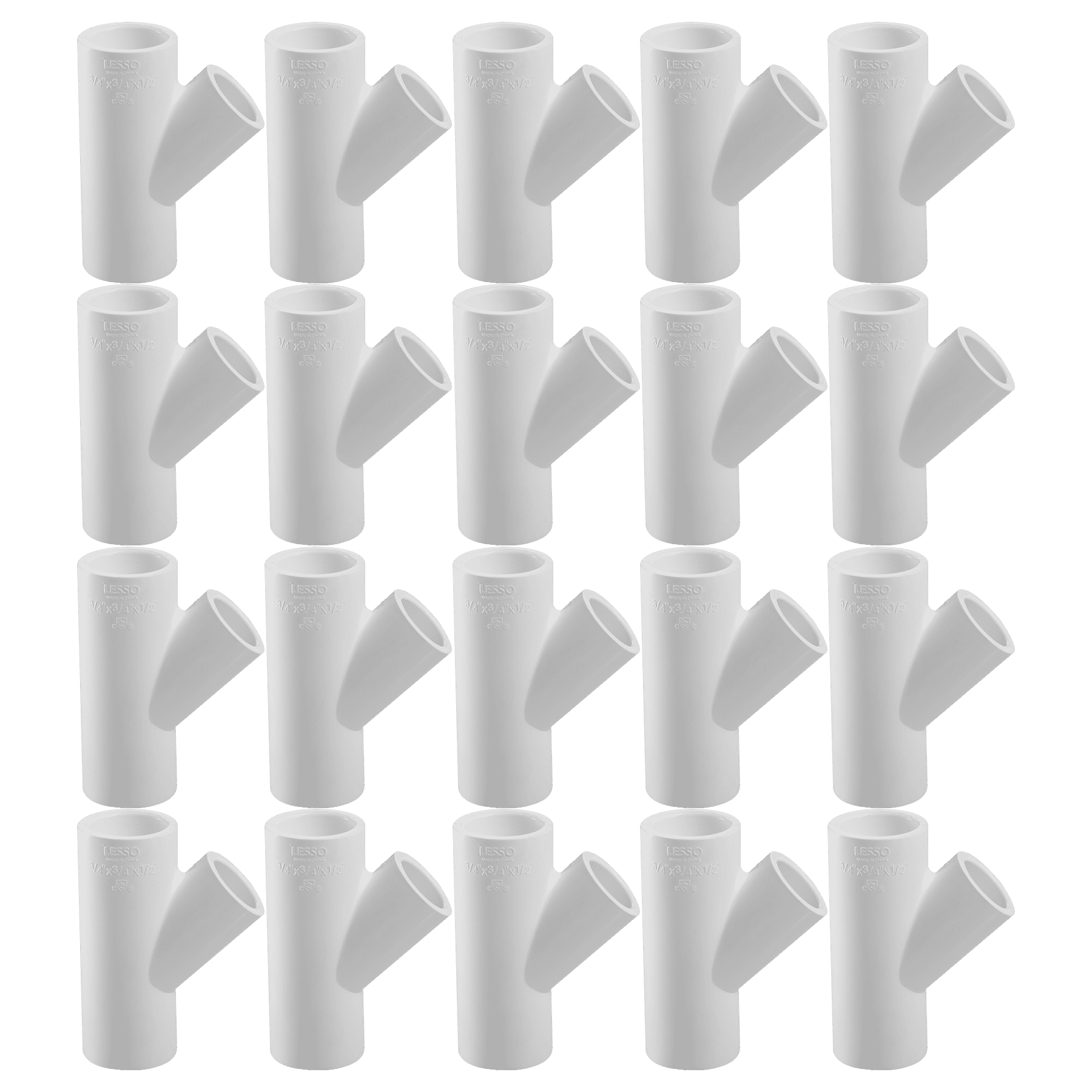 Lesso America 475-211 (20 Pack), Plumbing, PVC Pipe Fitting, Reducing ...