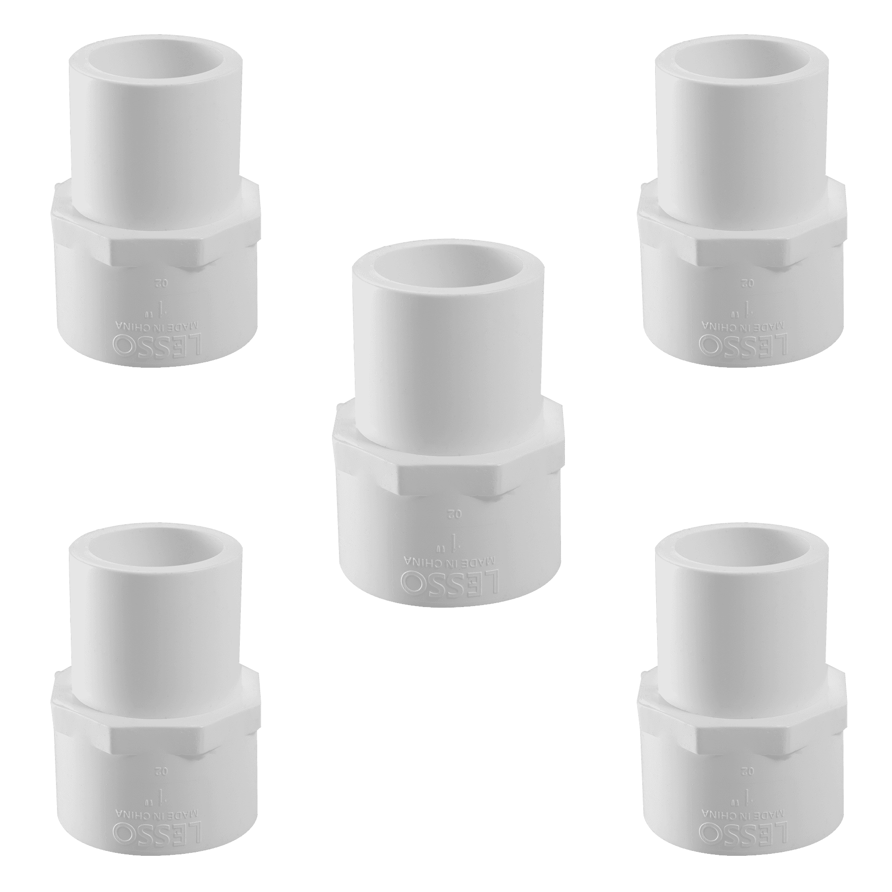 Lesso America 478-005 (5 Pack), Plumbing, PVC Pipe Fitting, Spigot ...