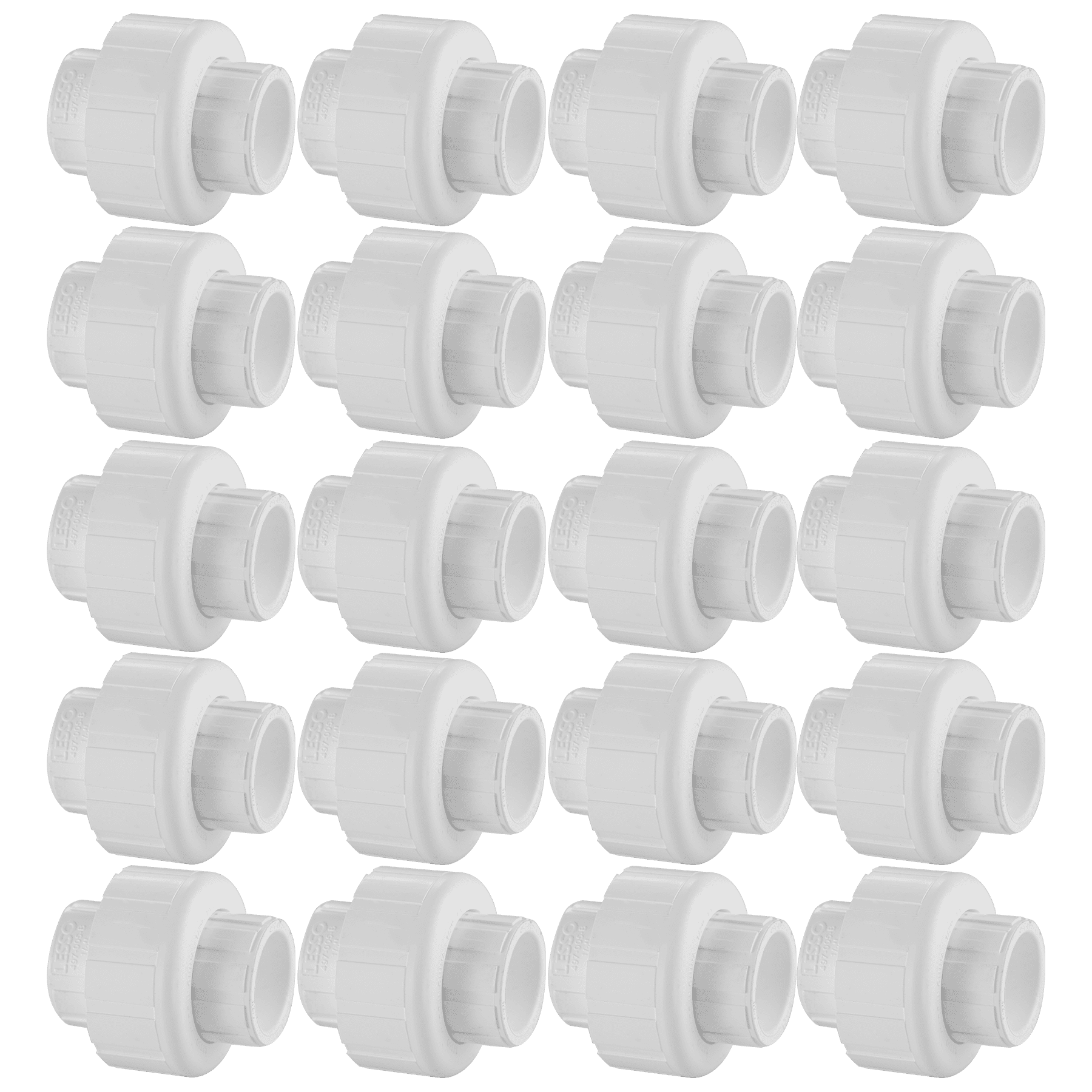 Lesso America 497-015 (20 Pack), Plumbing, PVC Pipe Fitting, Union w/O ...