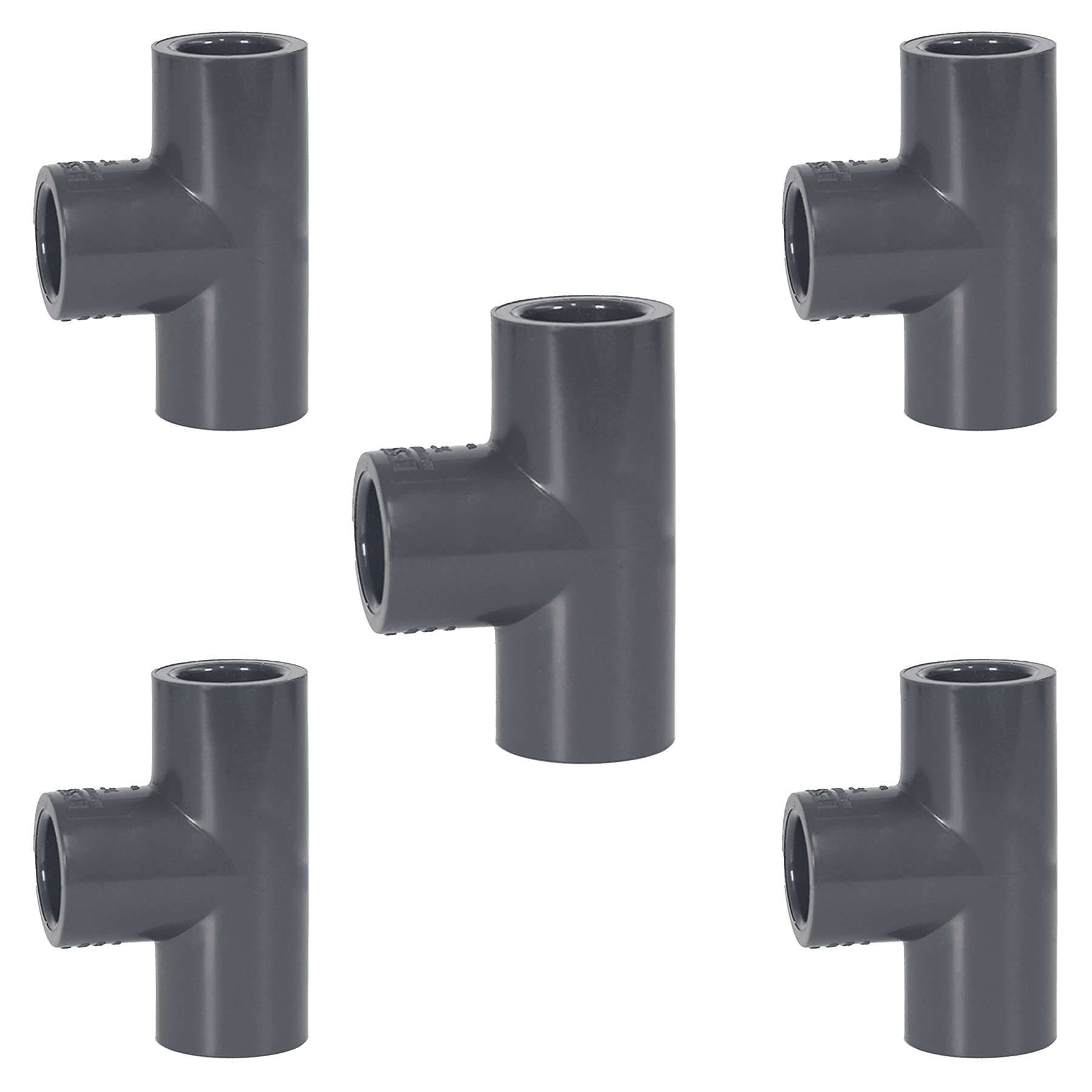 Lesso America 801-080 (5 Pack), Plumbing, PVC Pipe Fitting, Tee , SCH80 ...