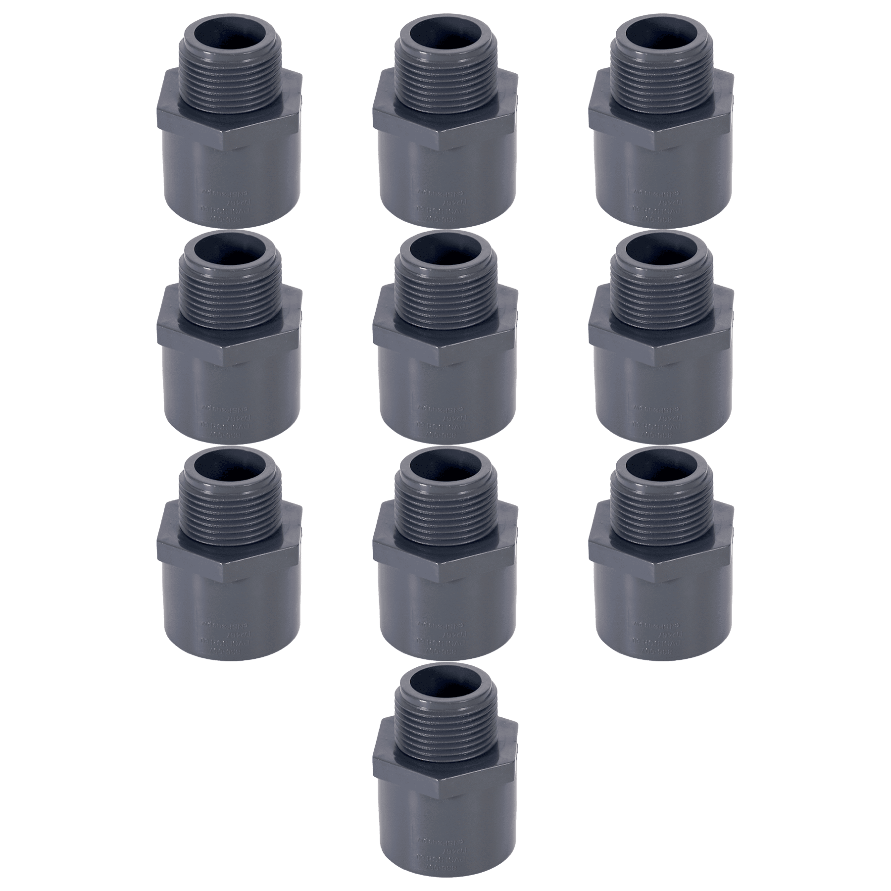 Lesso America 836-007 (10 Pack), Plumbing, PVC Pipe Fitting, Male ...