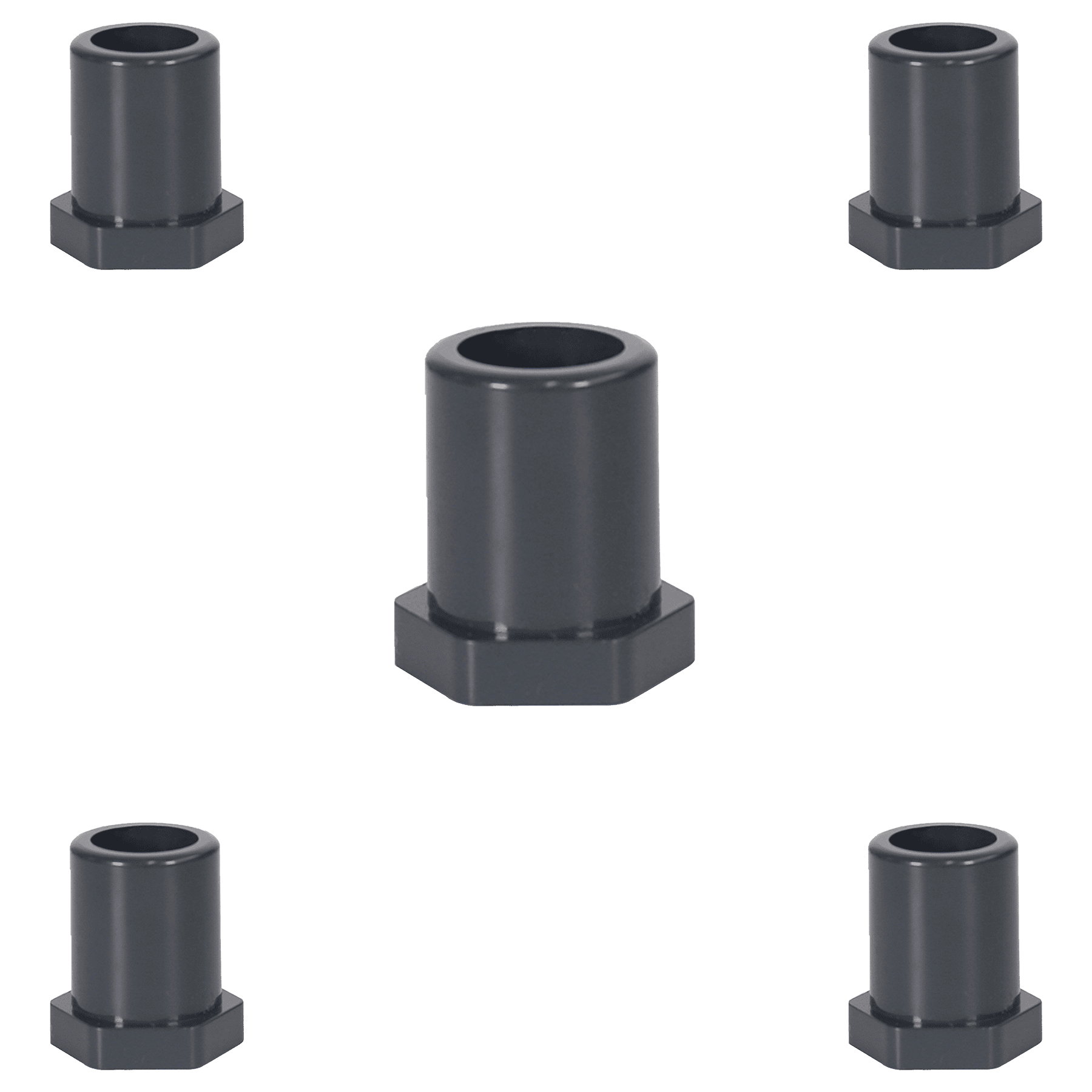 Lesso America 837-248 (5 Pack), Plumbing, PVC Pipe Fitting, Reducing ...