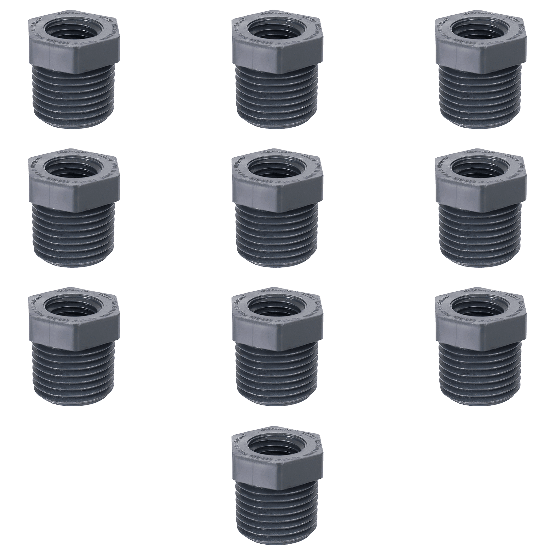Lesso America 839-211 (10 Pack), Plumbing, PVC Pipe Fitting, Reducing T ...