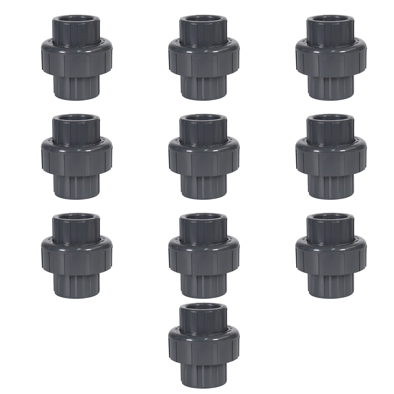 Lesso America 897-007 (10 Pack), Plumbing, PVC Pipe Fitting, Union w/ O ...