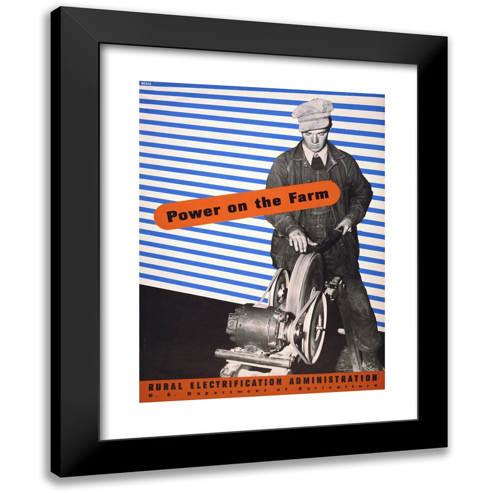 Lester Beall 11x14 Black Modern Framed Museum Art Print Titled - Power ...