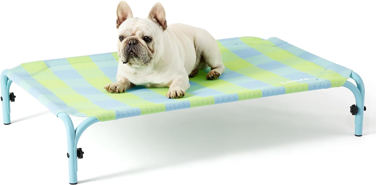 Lesure Elevated Raised Outdoor Dog Bed - Cooling Dog Cot for Medium ...