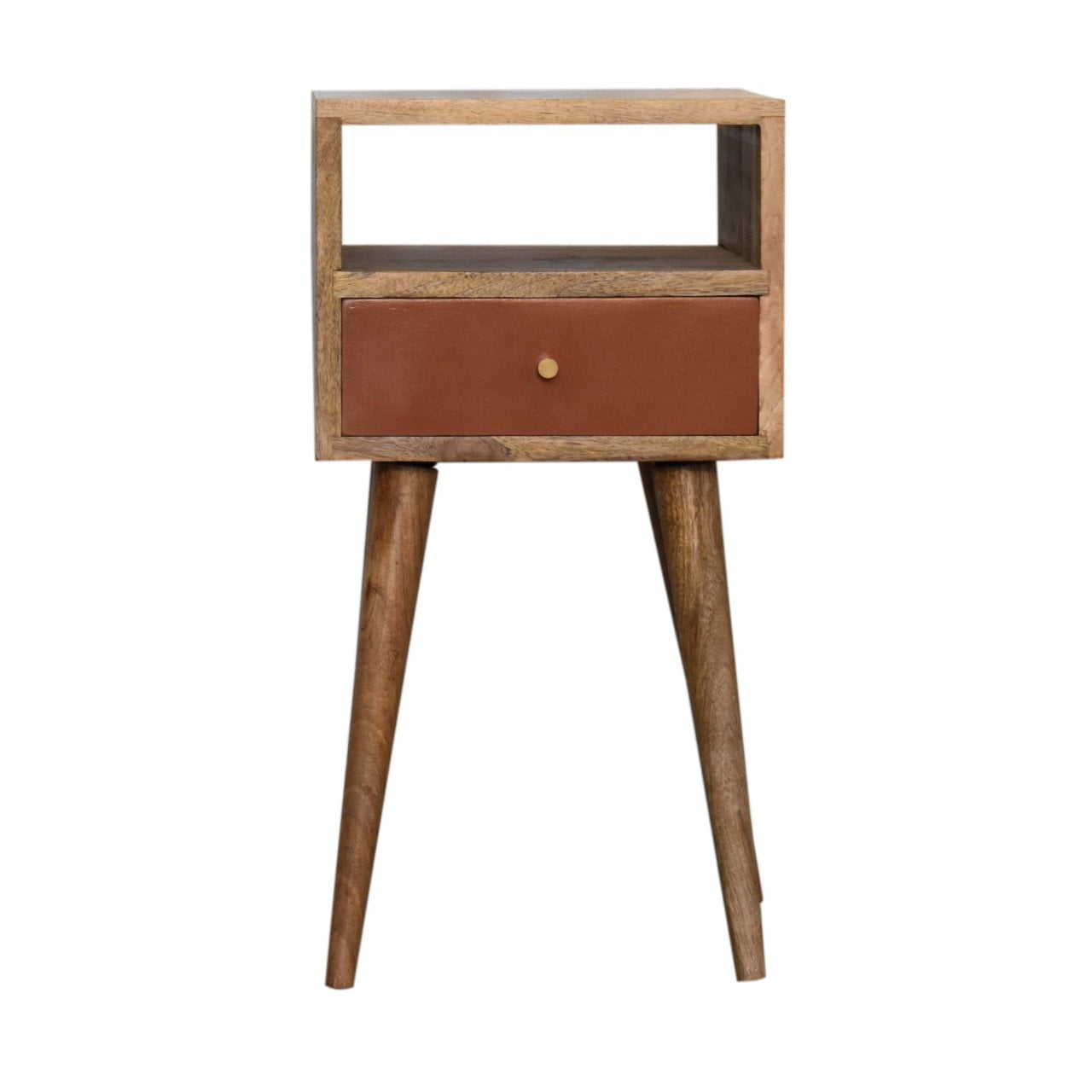 Lesuto Mini Brick Red Hand Painted nightstand - Scandinavian Style, Wood - Walmart.com