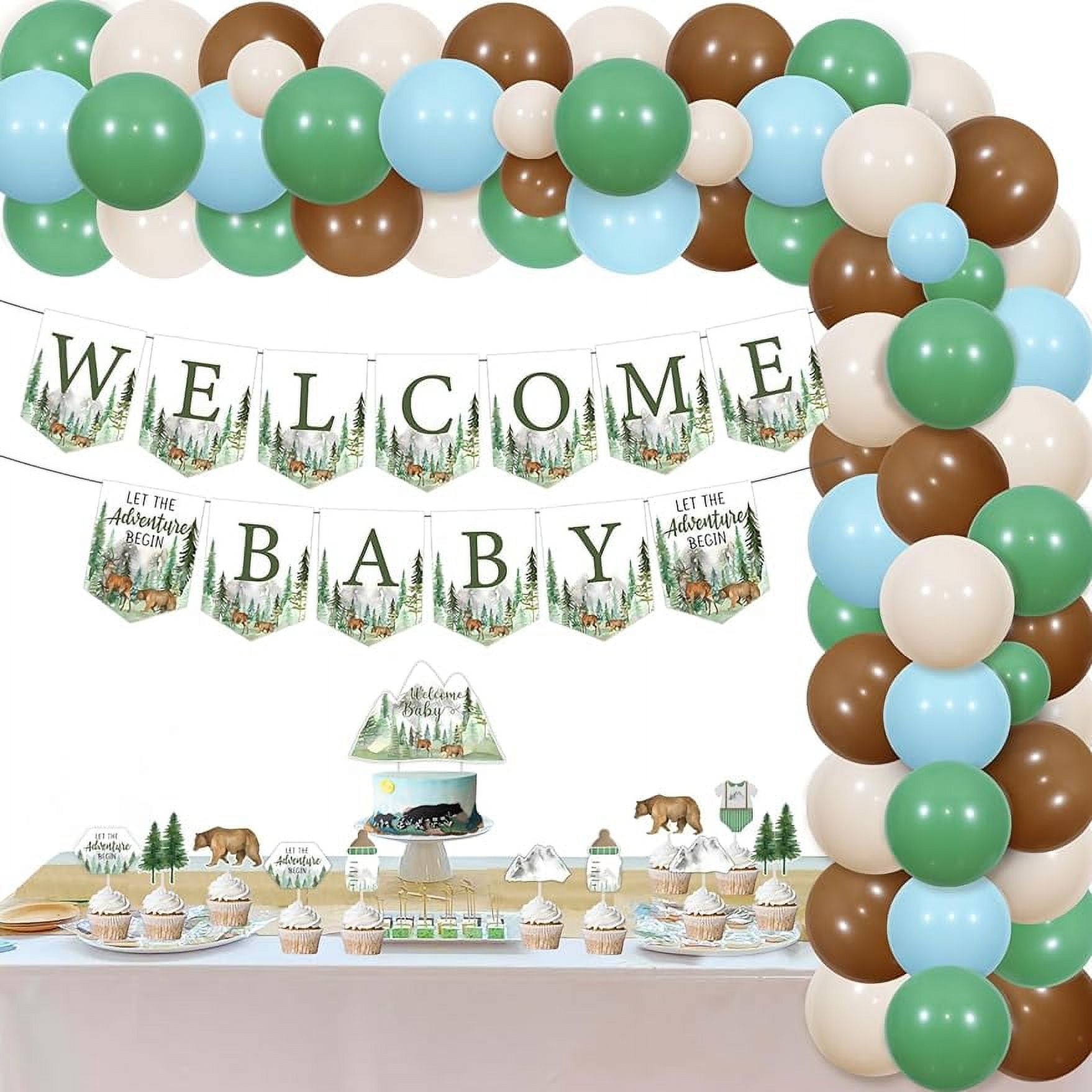 Let the Adventure Begin Baby Shower Decorations Boy Sage Green ...