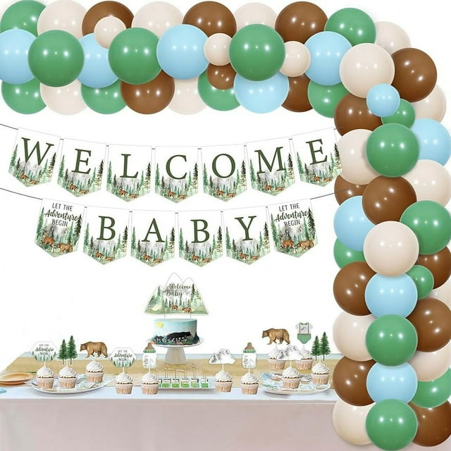 Let the Adventure Begin Baby Shower Decorations Boy Sage Green ...