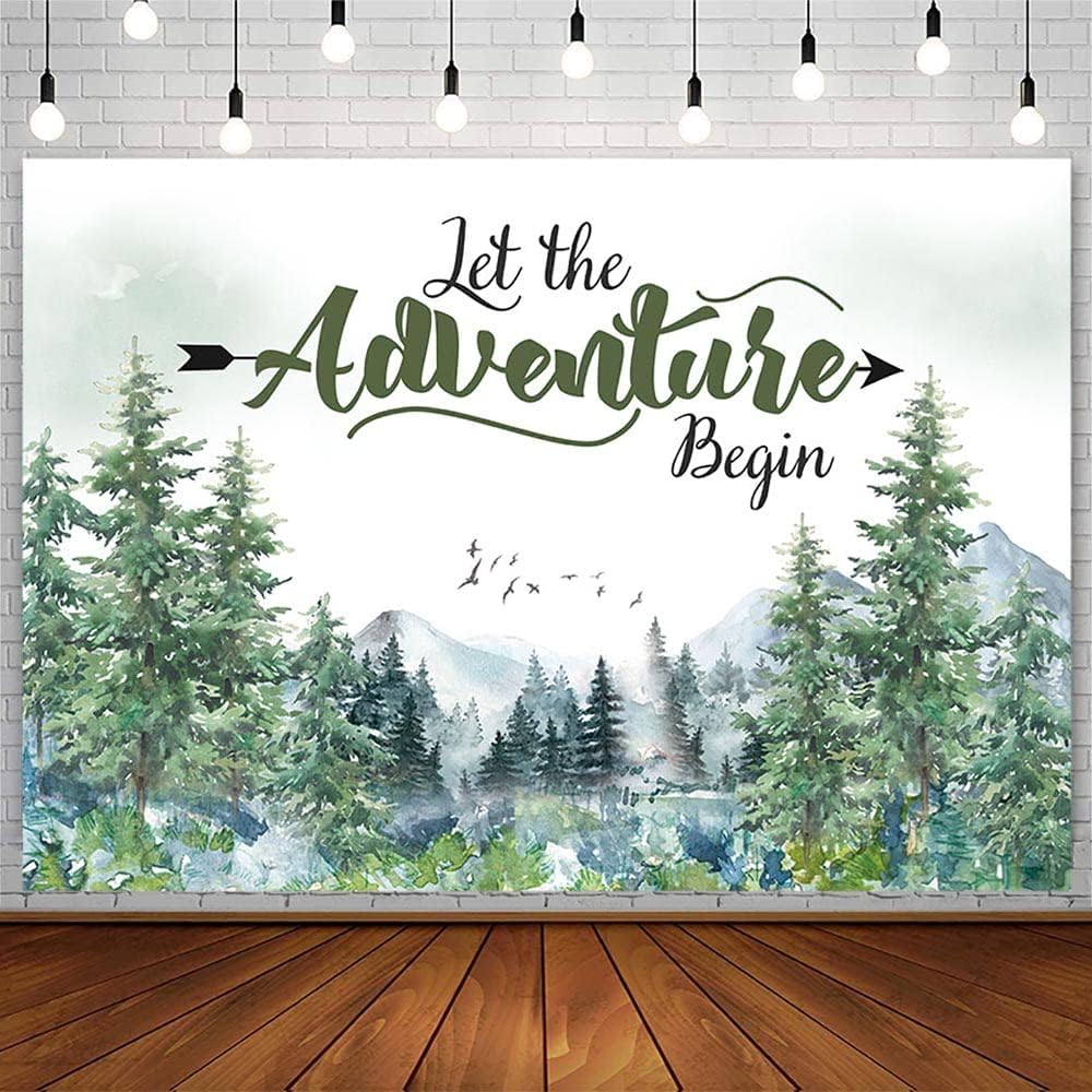 Let The Adventure Begin Backdrop Baby Shower Camper Birthday Wedding ...