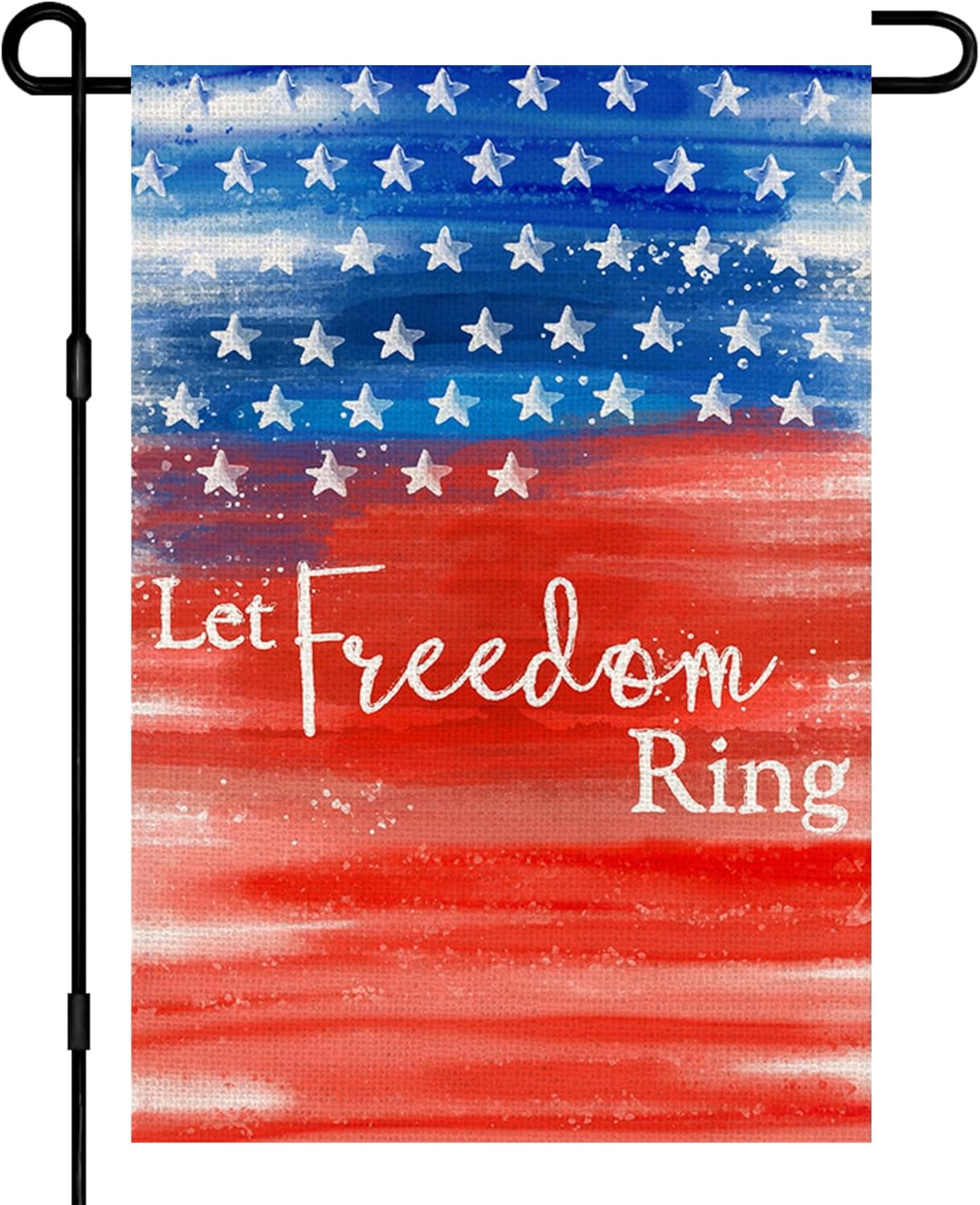 Let Freedom Ring Garden Flag 12x18 inch Double Sided Outside, Blue Star ...